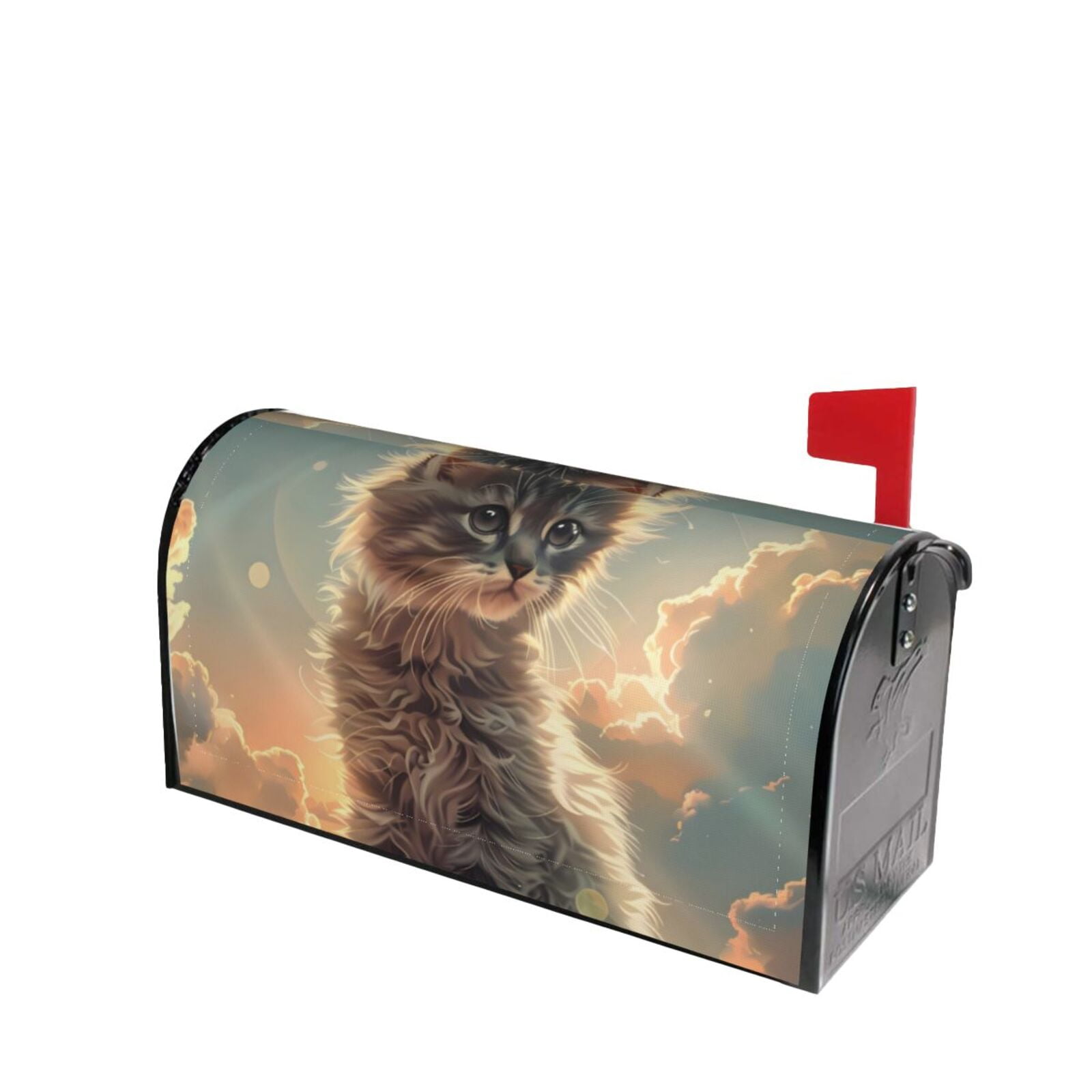 Fotbe Sunshine Cloud Kitten Mailbox Covers Post Letter Box Cover Garden ...