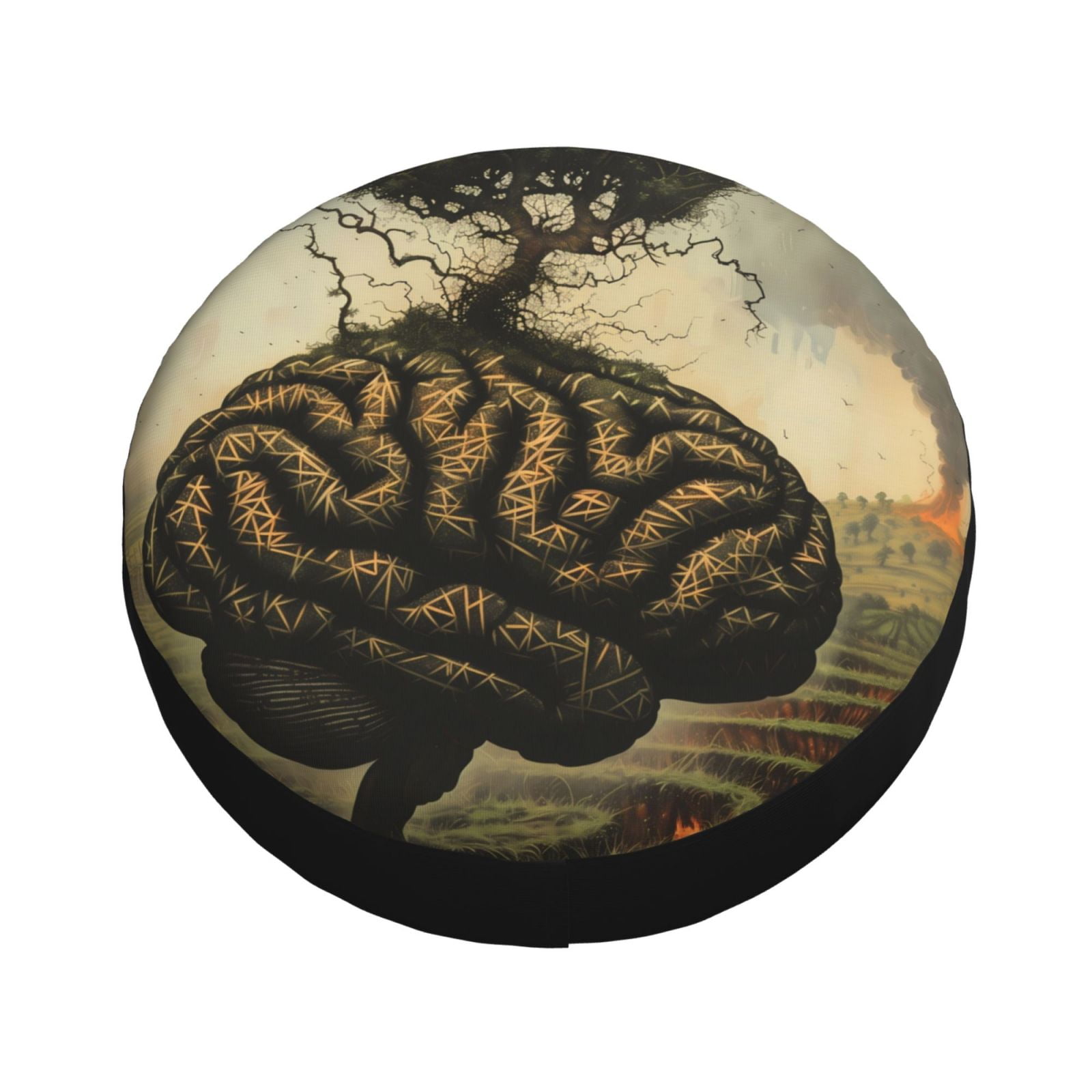 Fotbe Surreal Brain Tree Spare Tire Cover Thickening Universal Fit for ...