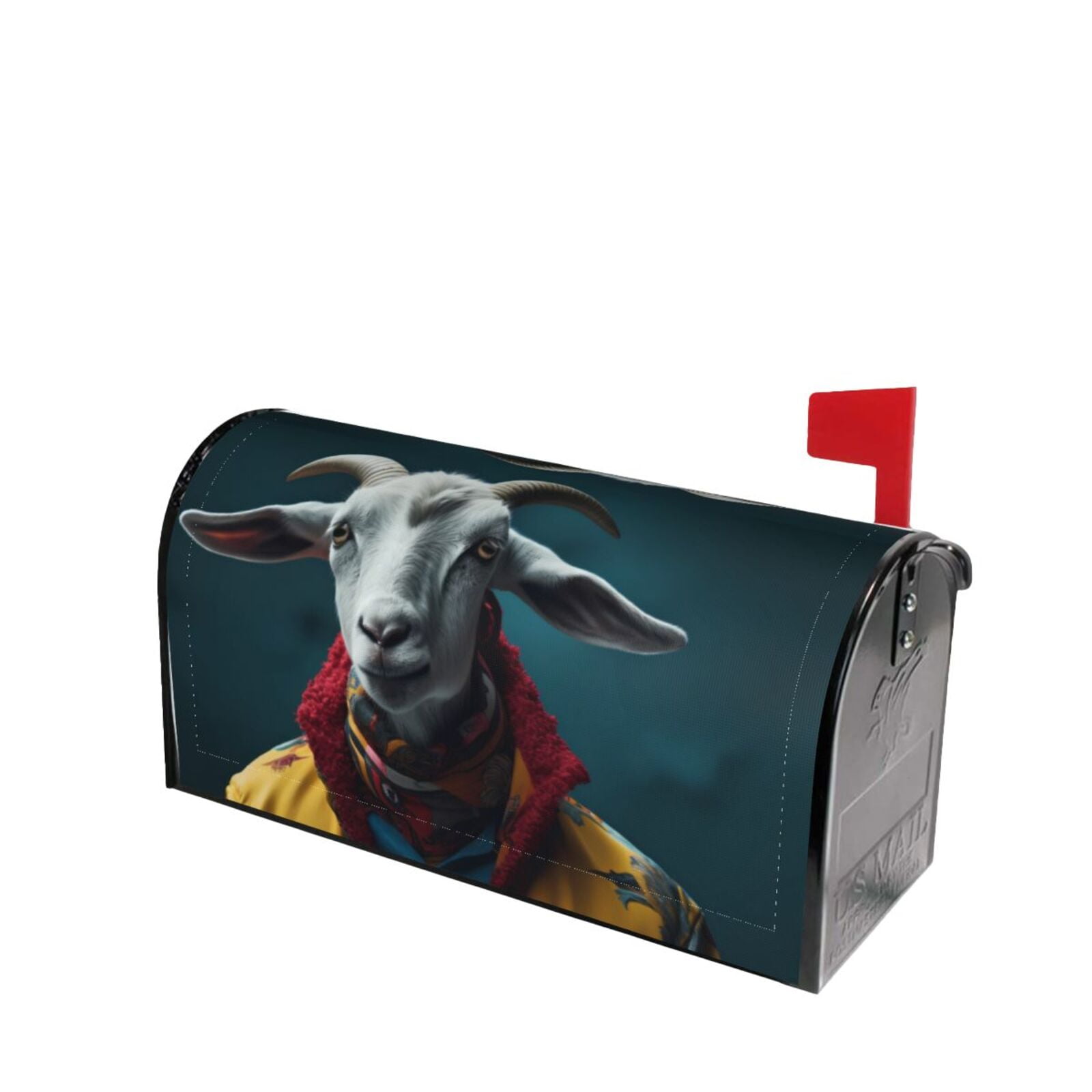 Fotbe Surrealist Goat Mailbox Covers Post Letter Box Cover Garden Decor ...
