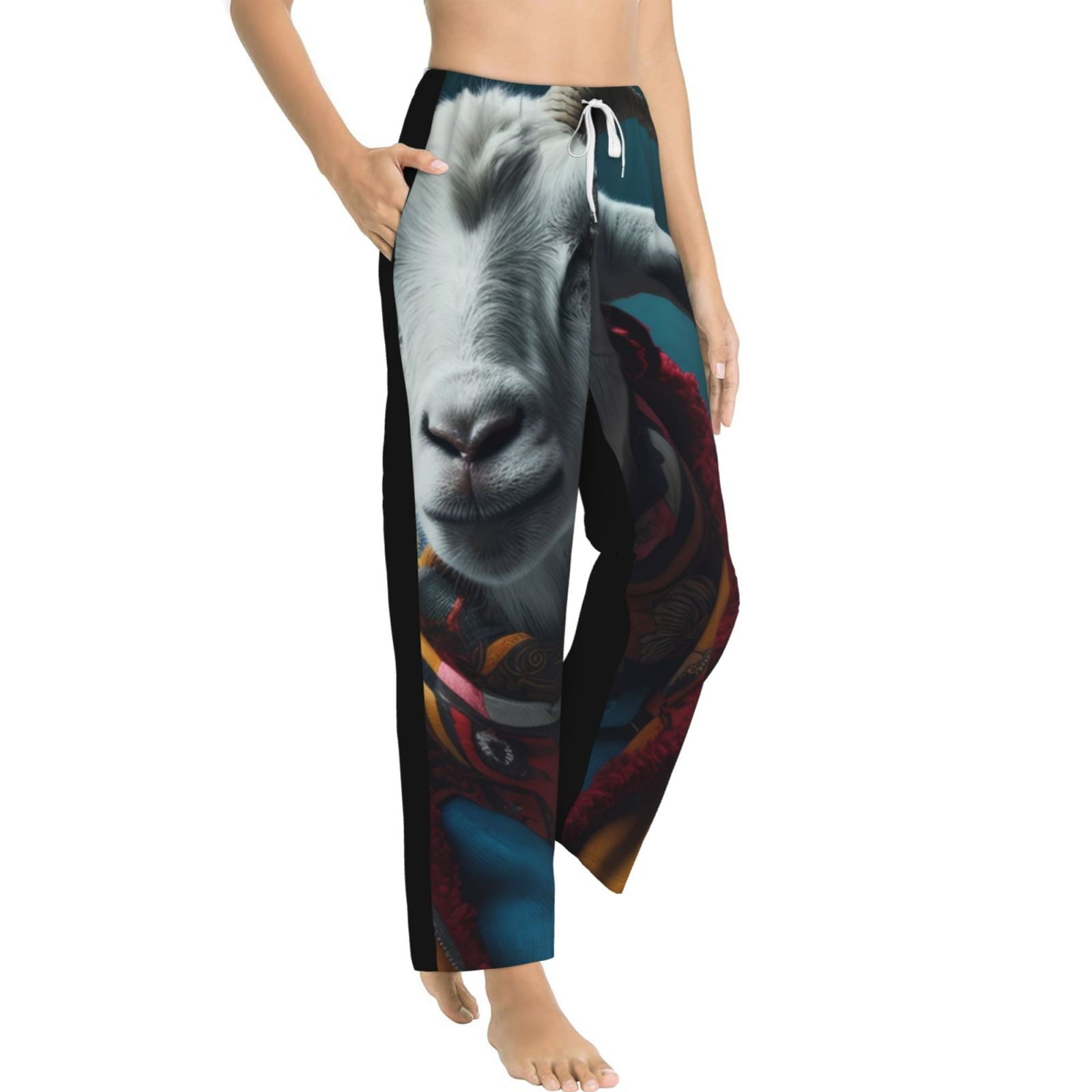 Fotbe Surrealist Goat Women's Pajama Pants,Sleepwear Pants,Pj Bottoms ...