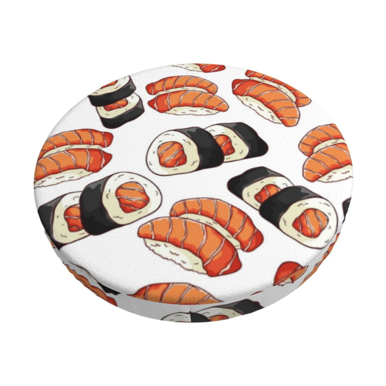 Fotbe Sushi Roll Stool Covers Round,Waterproof Round Bar Stool Covers ...