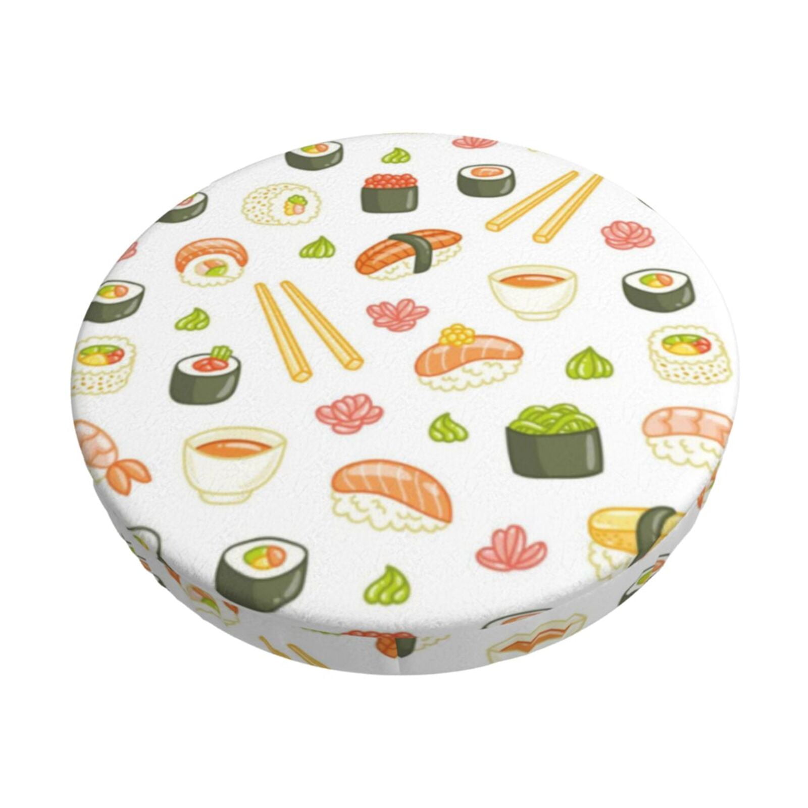 Fotbe Sushi and Rolls Stool Covers Round,Waterproof Round Bar Stool ...