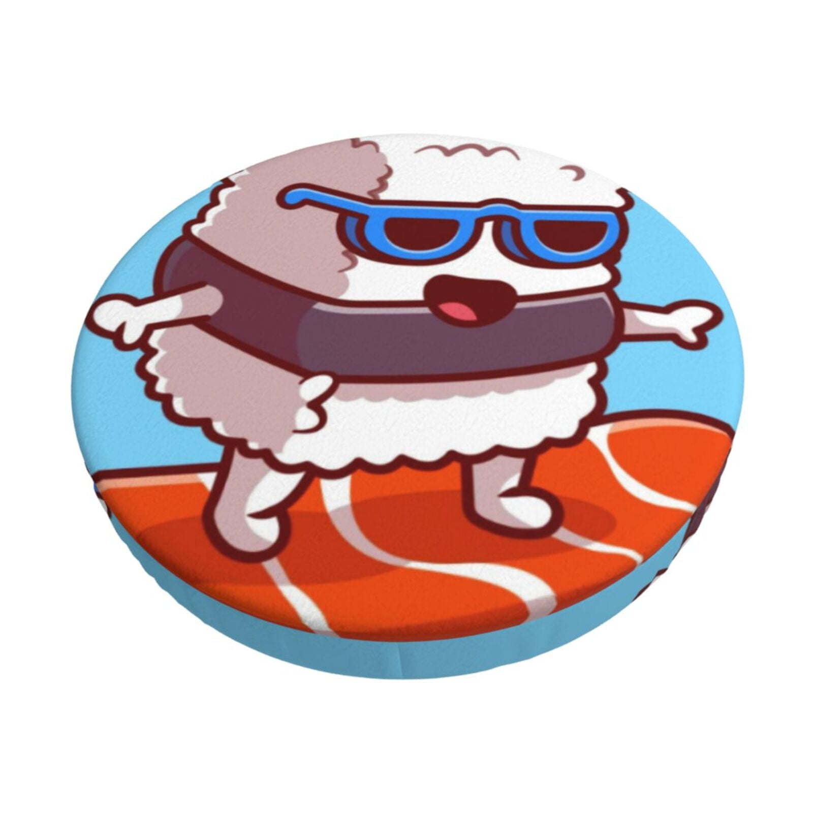 Fotbe Sushi Salmon Surfing Stool Covers Round,Waterproof Round Bar ...