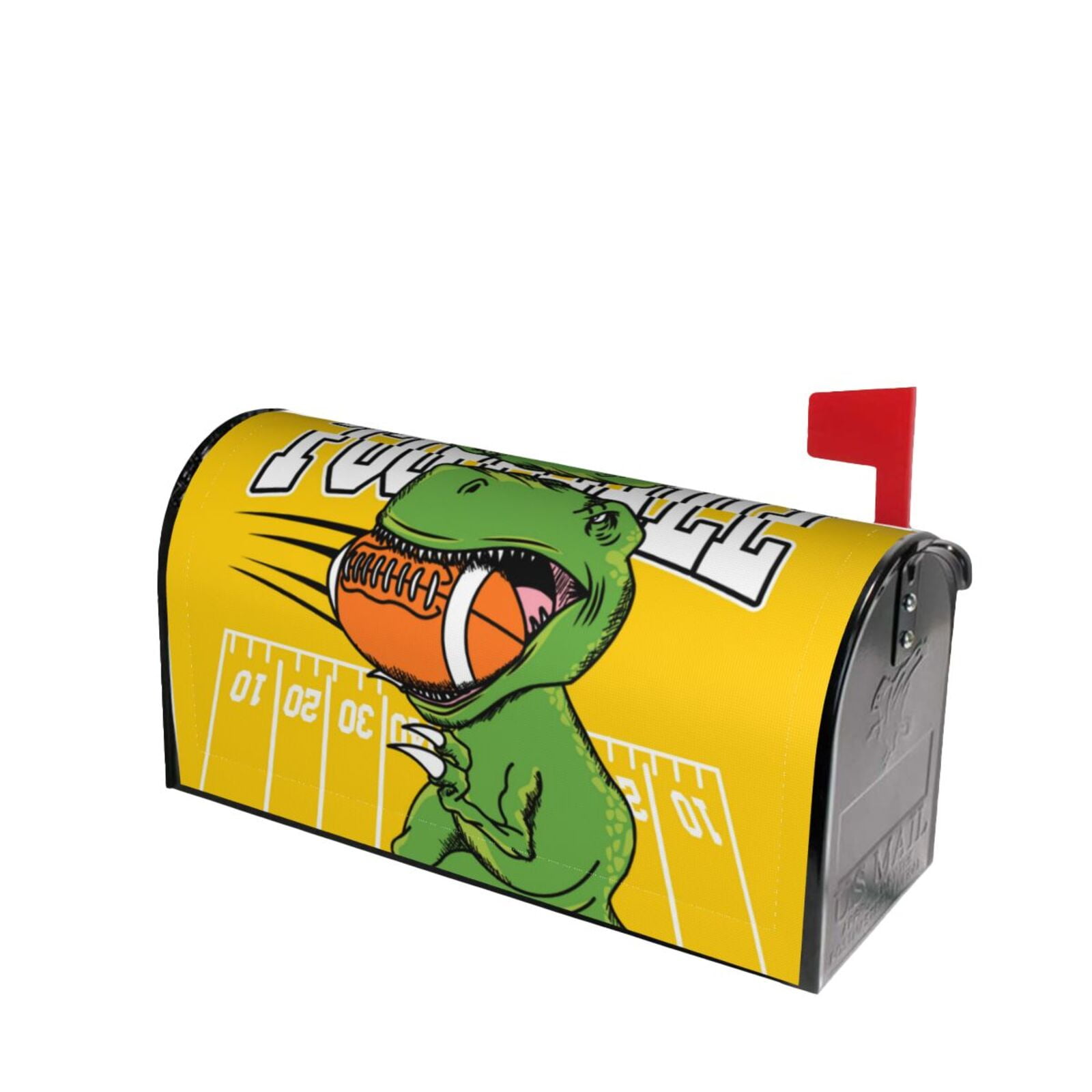 Fotbe T-Rex Playing Football Mailbox Covers Post Letter Box Cover ...