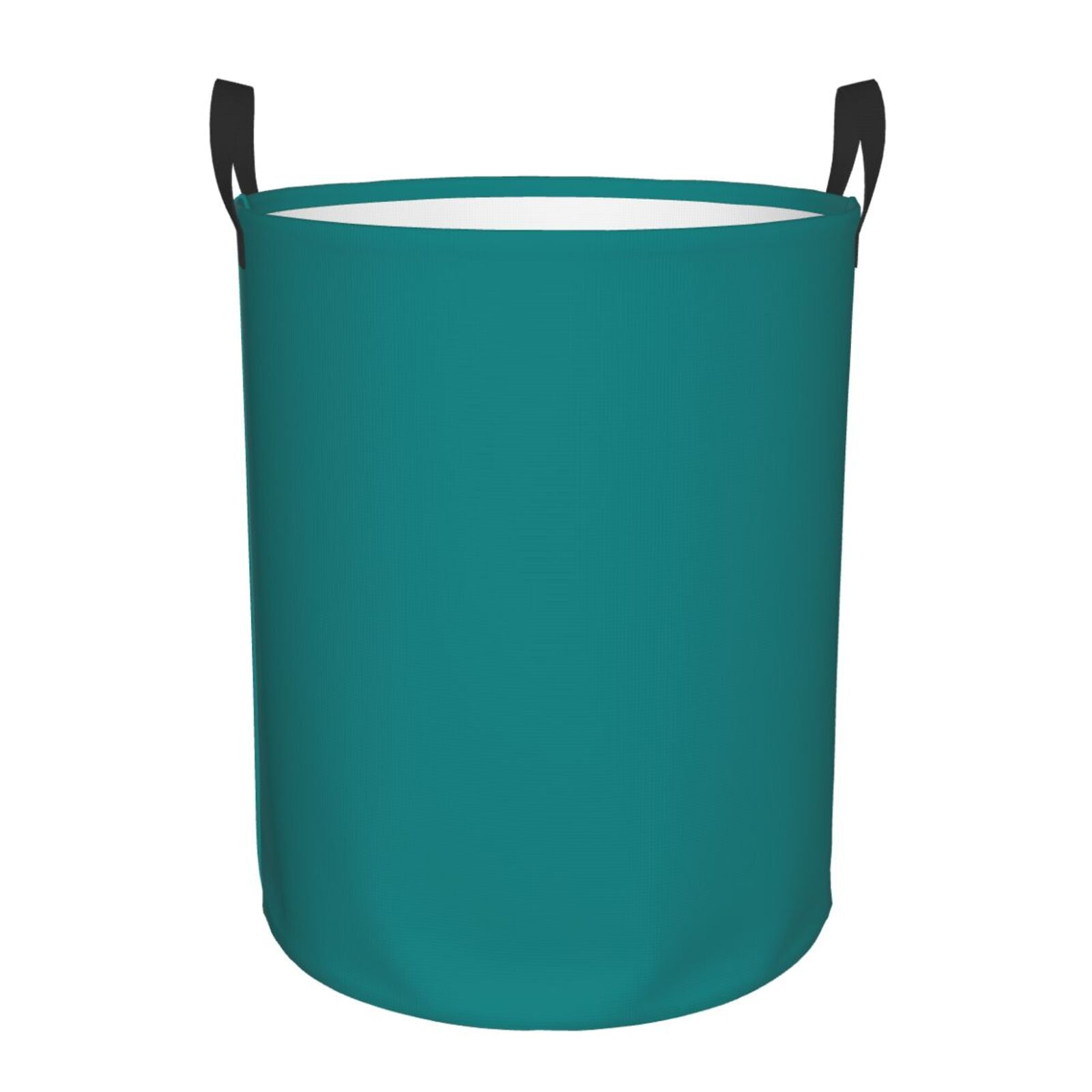 Fotbe Teal Laundry Basket with Handles, Waterproof Large Laundry Hamper ...