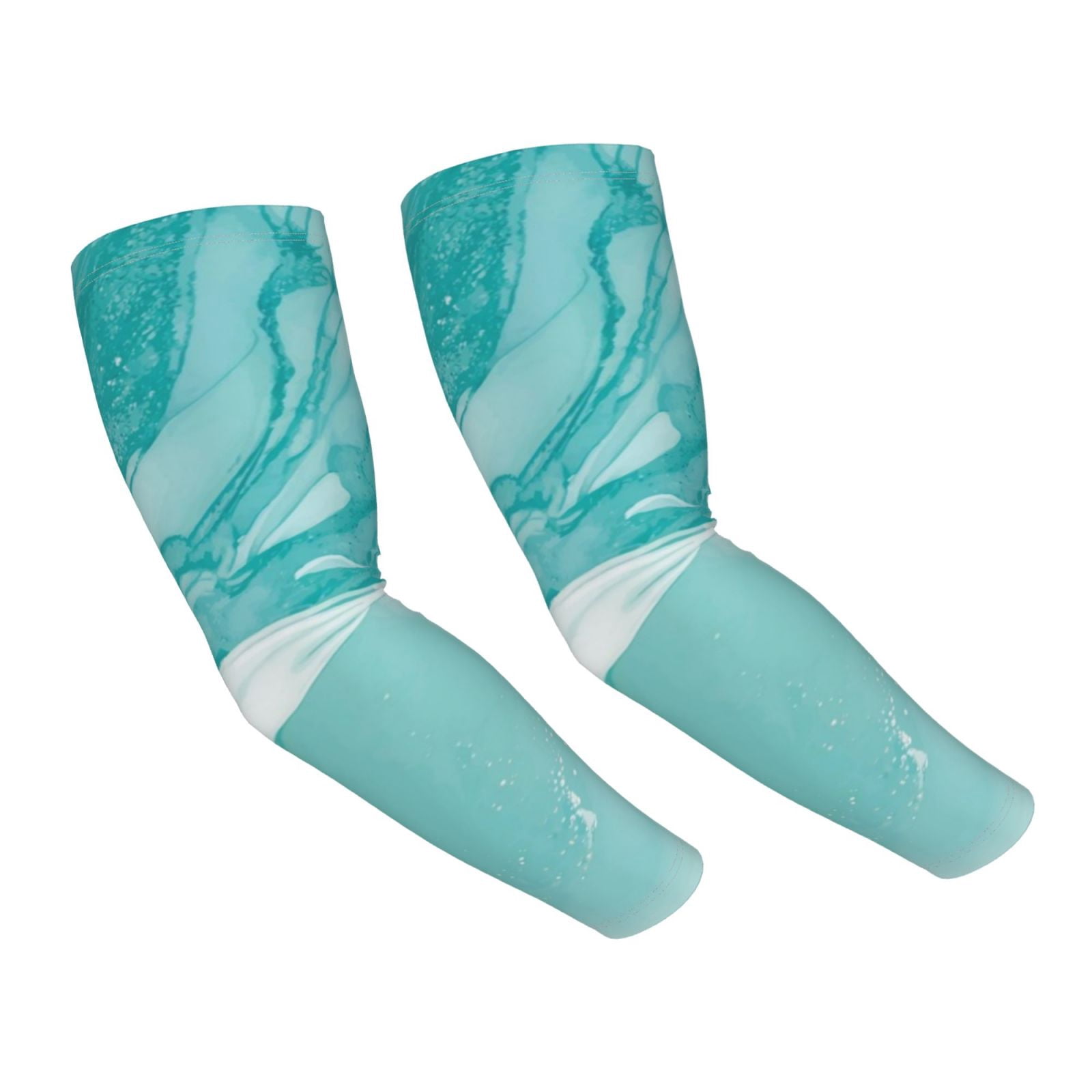 Fotbe Teal Turquoise 1 UV Sun Protection Arm Sleeves - Tattoo Cover Up ...