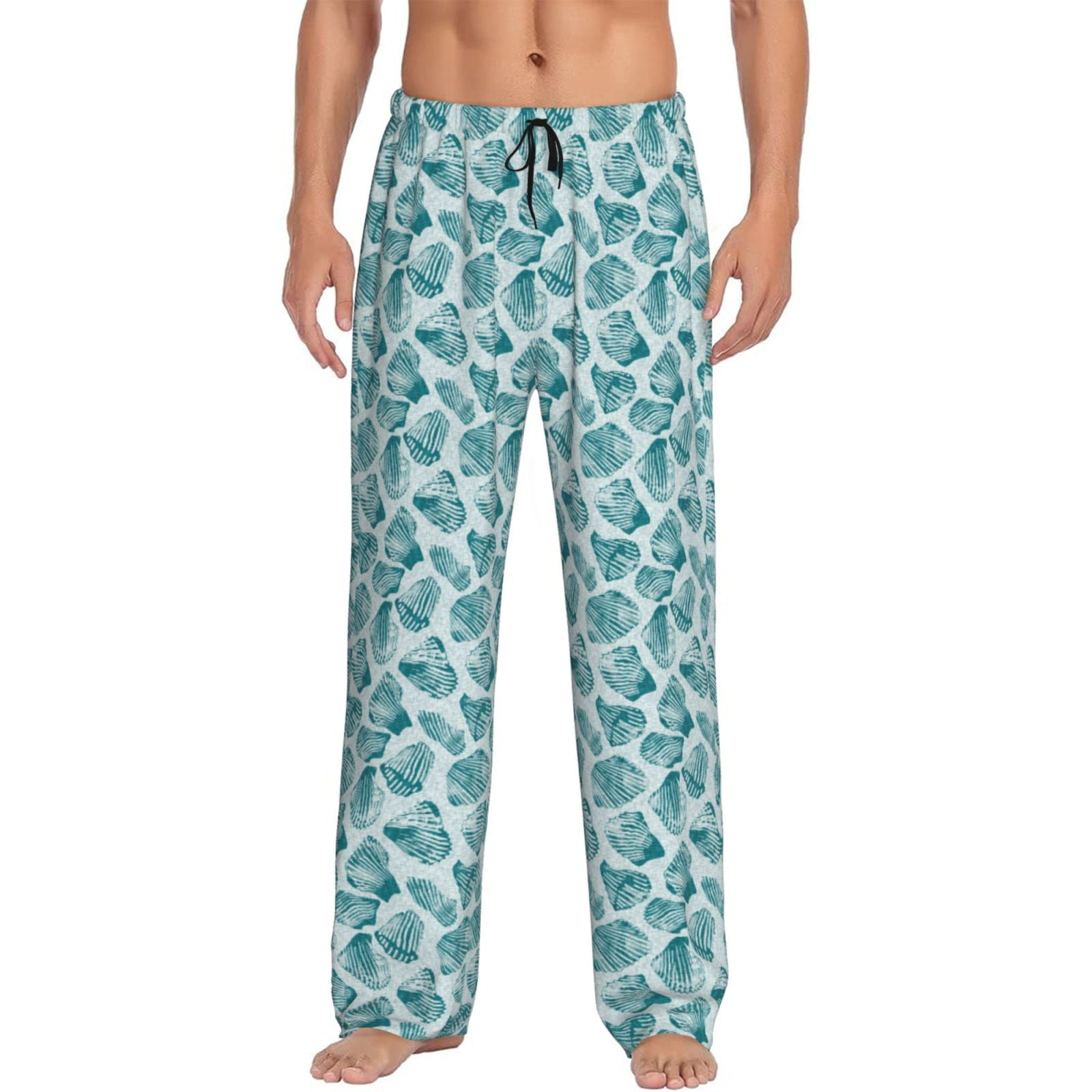 Fotbe Teal turquoise shell Pattern Men's Pajama Pants,Sleepwear Pants ...