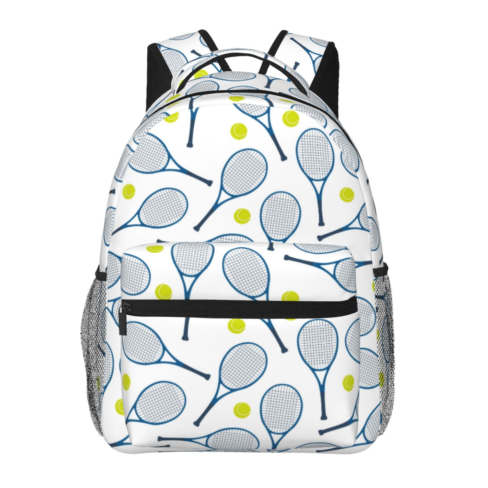 Fotbe Tennis Rackets And Balls Pattern Casual Backpack for School ...
