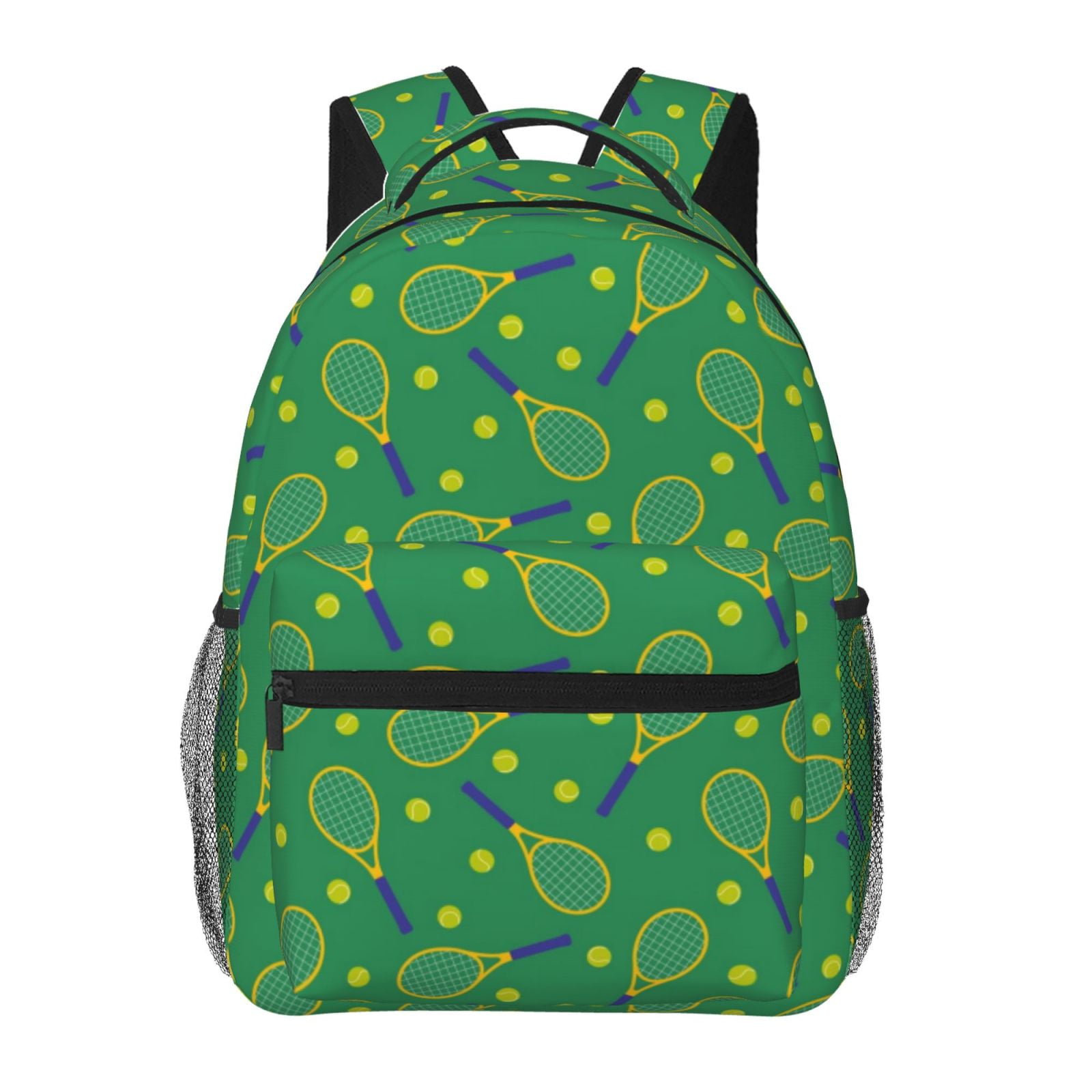 Fotbe Tennis Rockets And Balls Pattern Casual Backpack for School ...