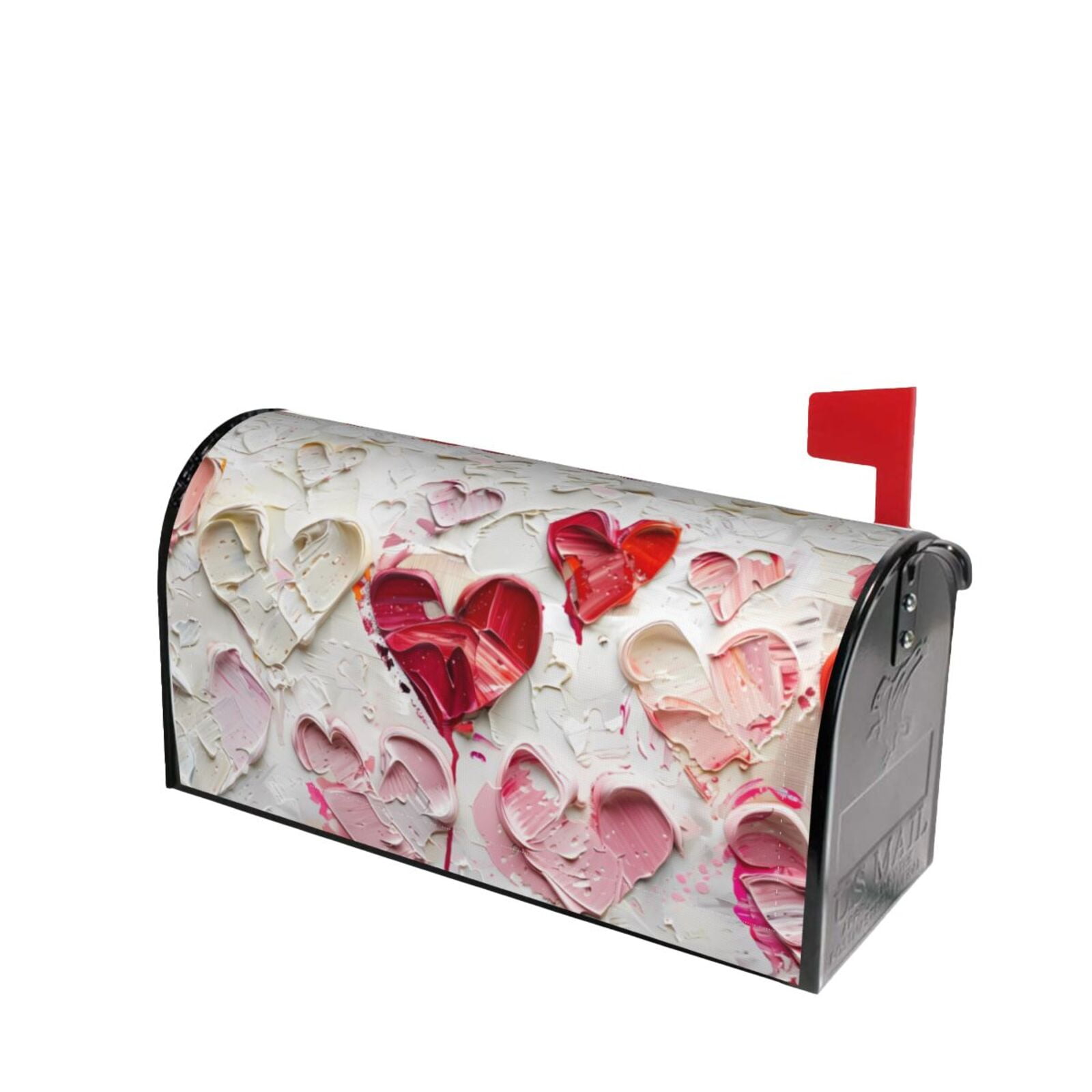 Fotbe Textured Heart Abstract Art Mailbox Covers Post Letter Box Cover ...