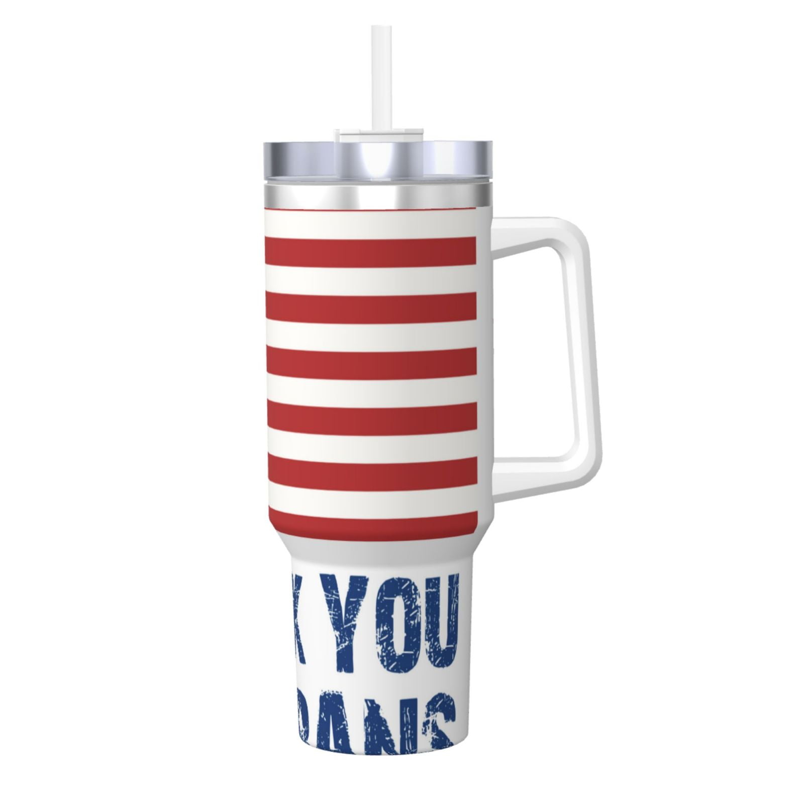 Fotbe Thank You Veterans Pattern 40oz Ice Bully With Handle And Straw ...
