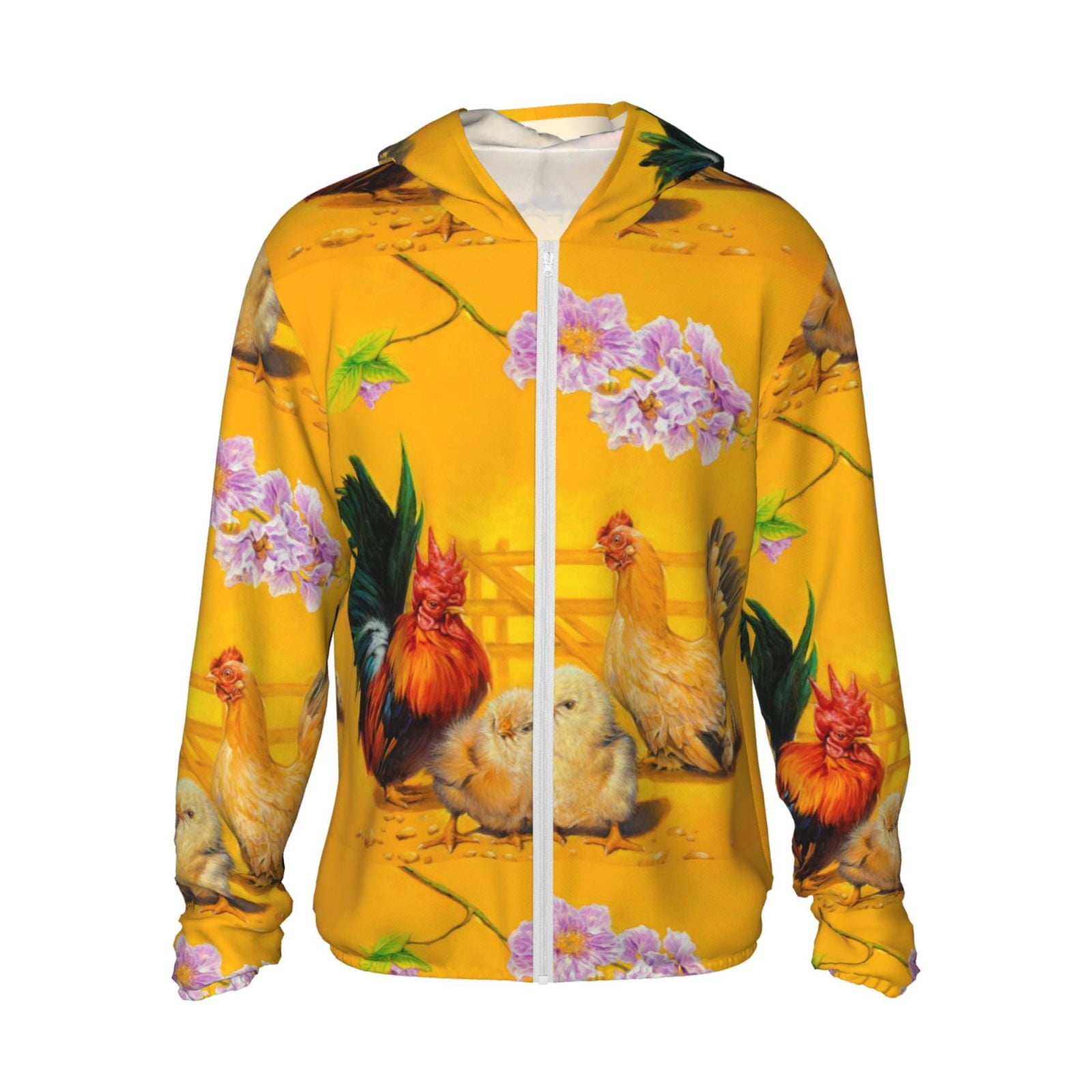 Fotbe The Chicken Family Men's Women's UPF 50+ Sun Protection Jacket ...