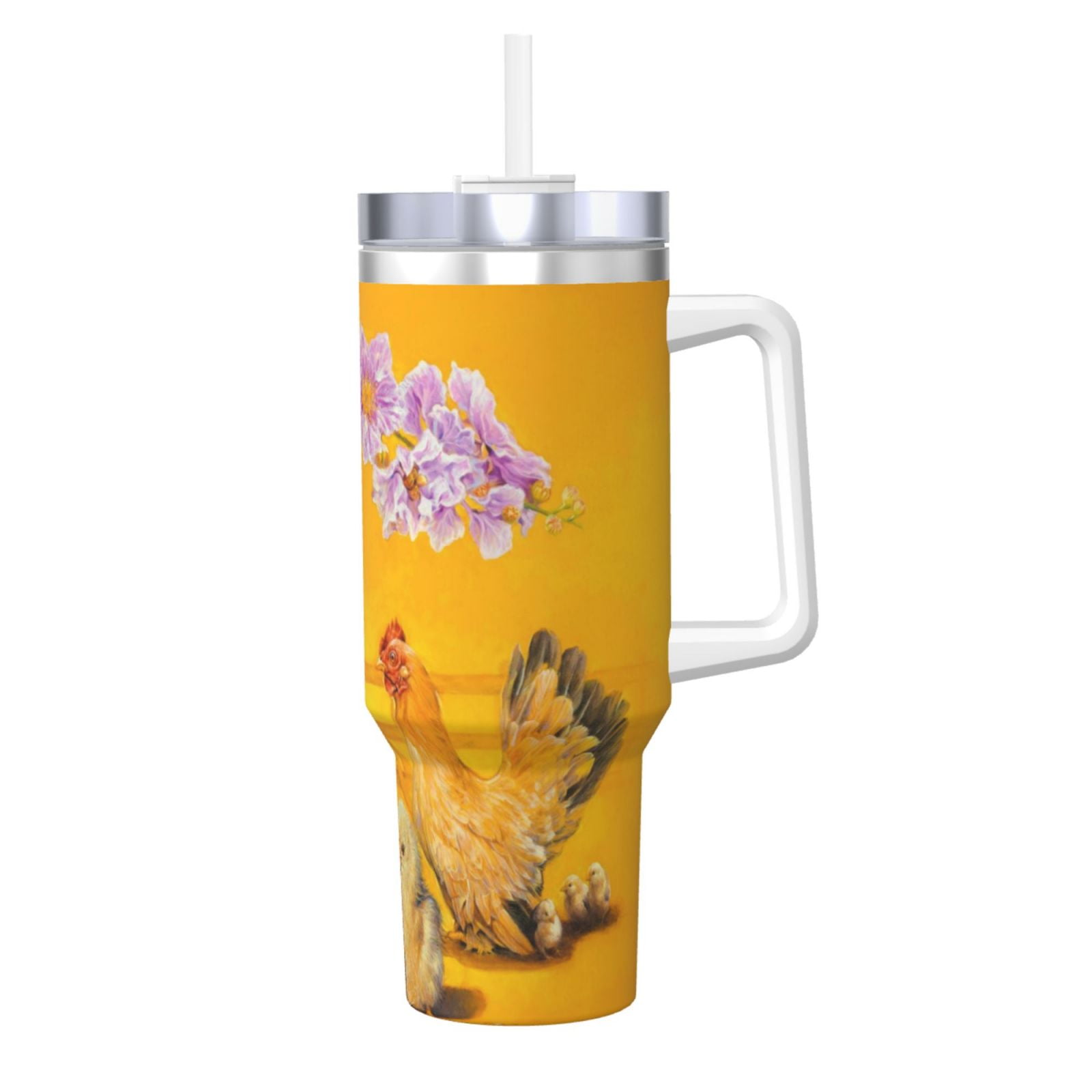 Fotbe The Chicken Family Pattern 40oz Ice Bully With Handle And Straw ...