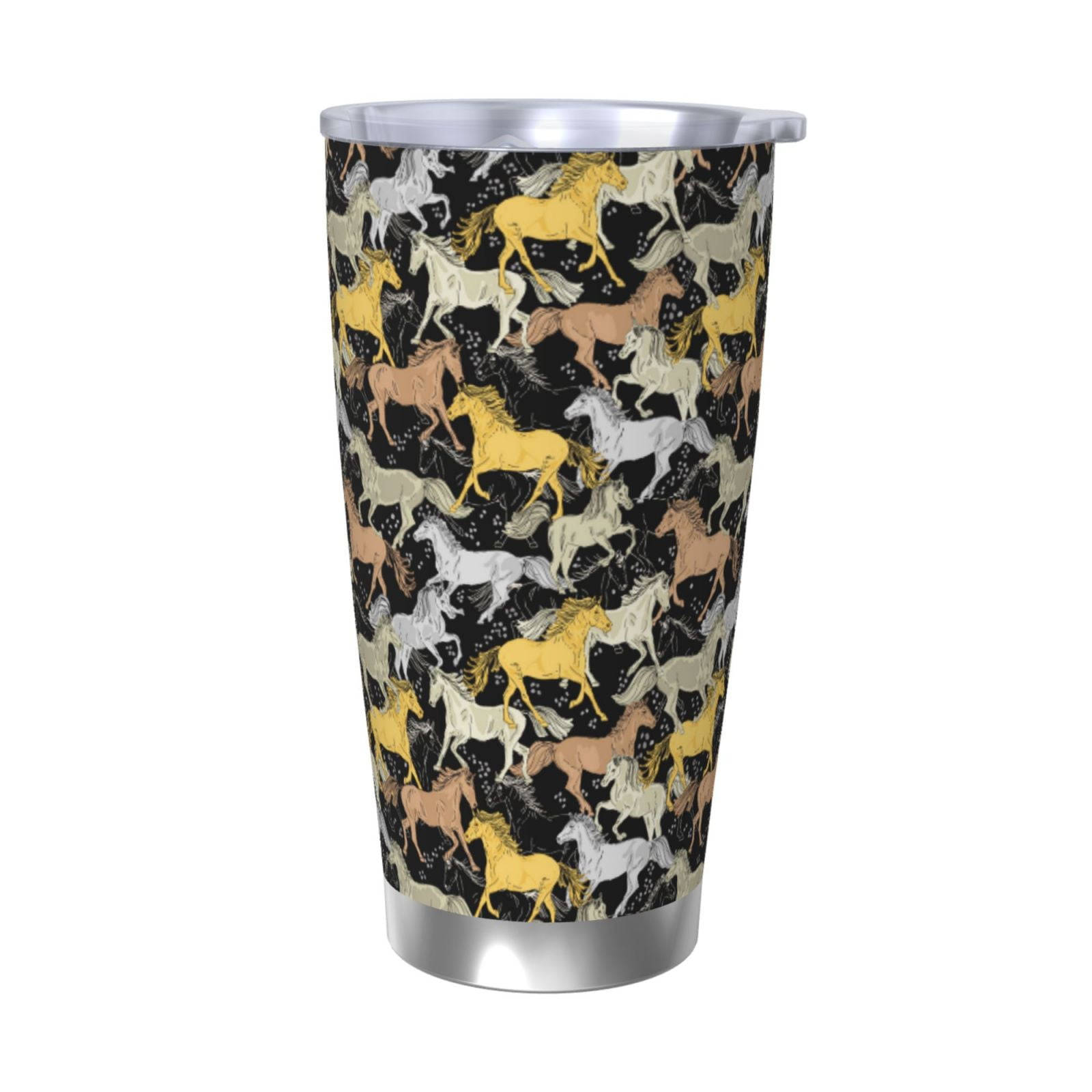 Fotbe The running horses Pattern 20 oz Tumbler Stainless Steel Vacuum ...