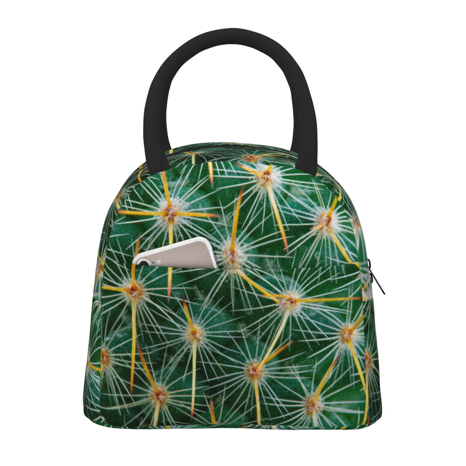Fotbe Thorns Of Macro Cactus Pattern Lunch Bag, Insulated Lunch Box ...