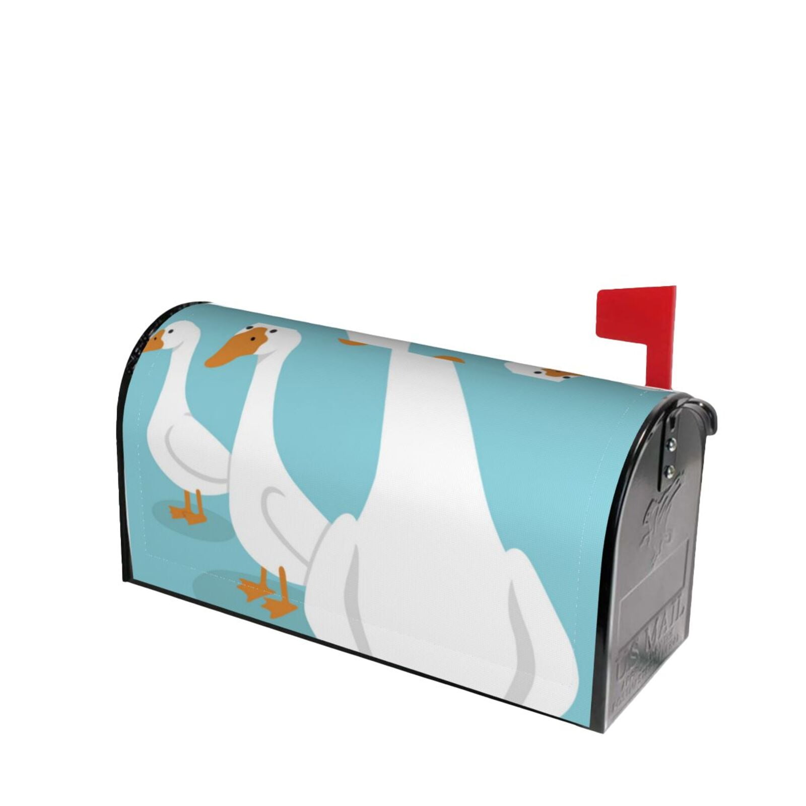 Fotbe Three White Geese Mailbox Covers Post Letter Box Cover Garden ...