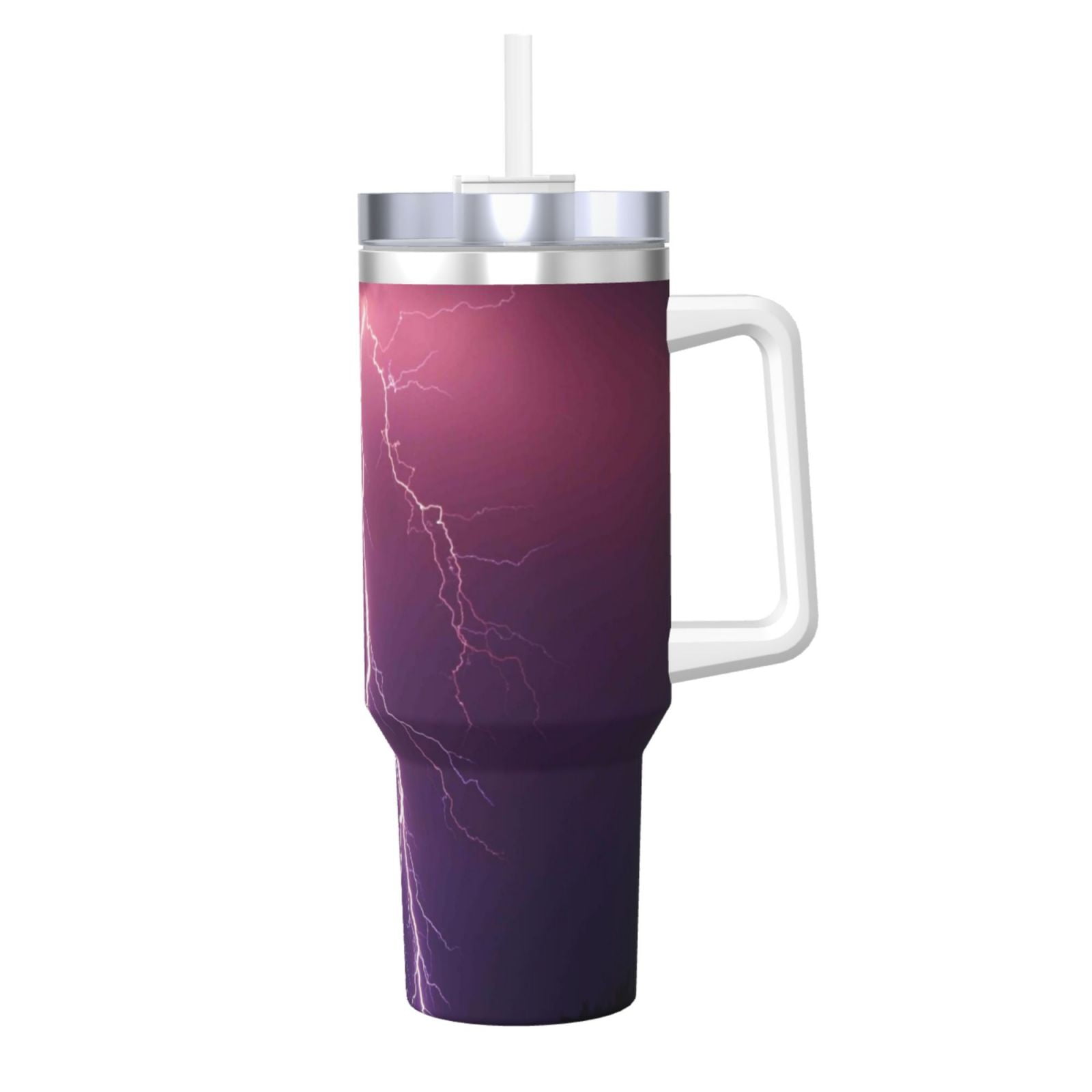 Fotbe Thunderstorm Violet Purple Pattern 40oz Ice Bully With Handle And ...