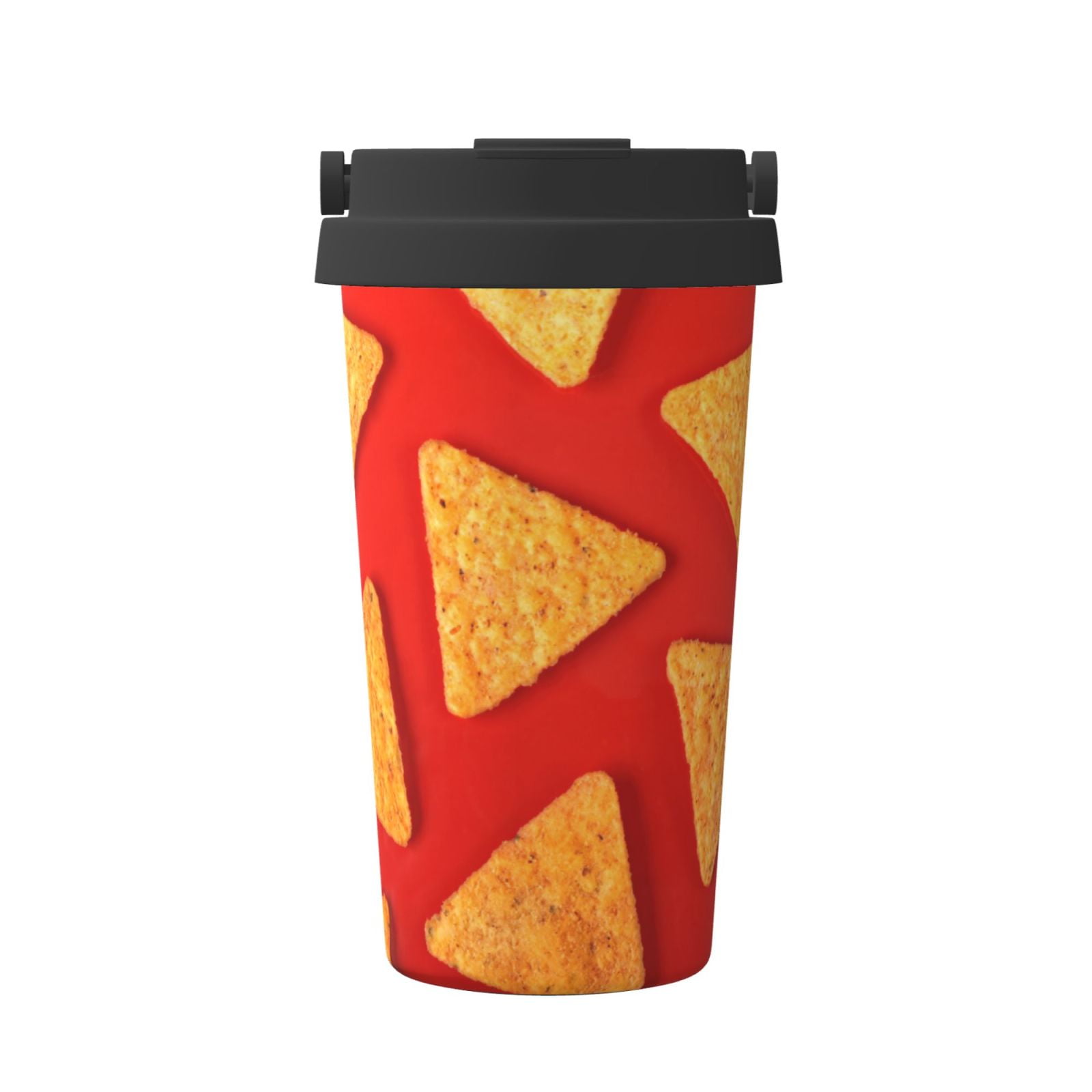 Fotbe Tortilla chips Printed Insulated Travel Coffee Mug Spill Proof ...
