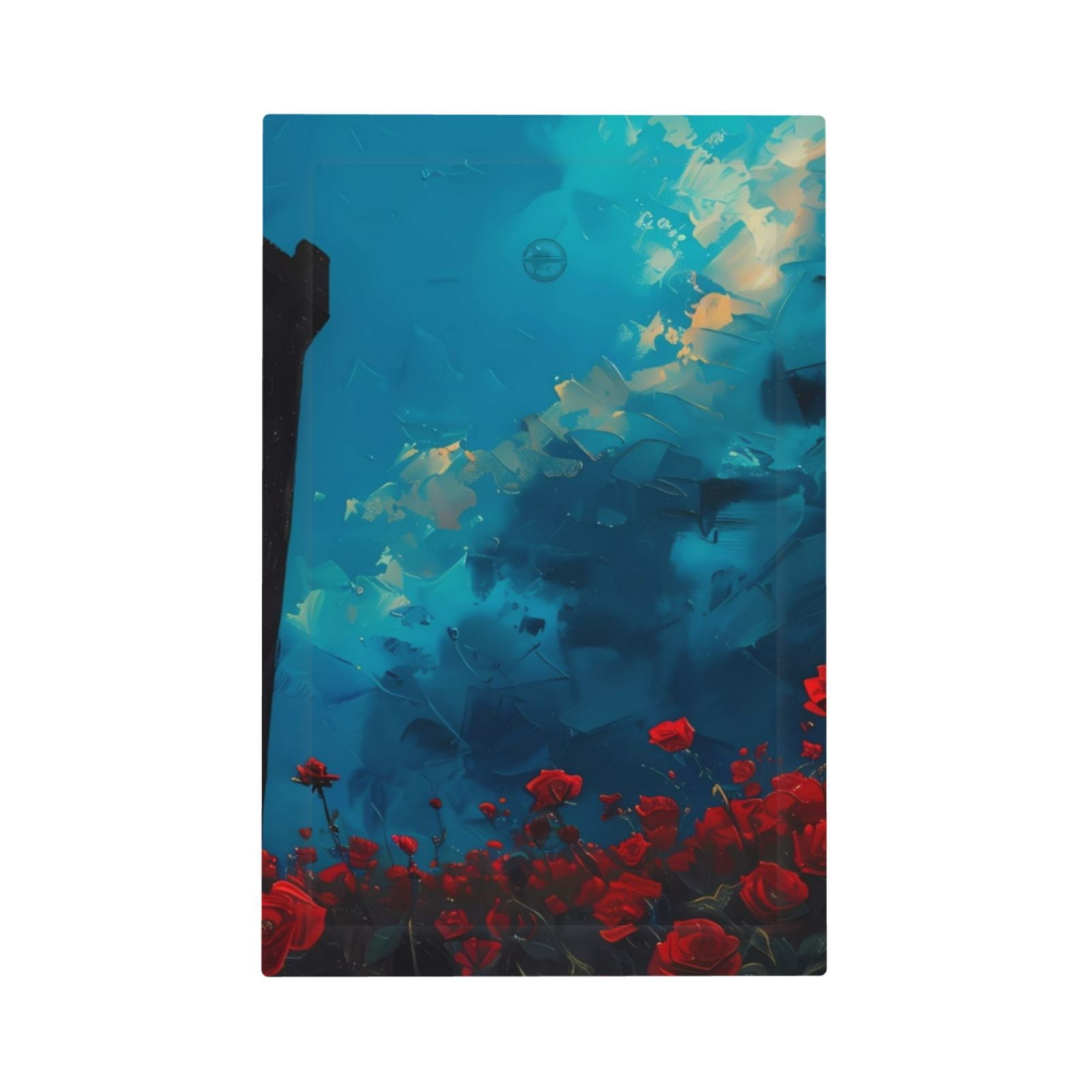 Fotbe Tower And Red Roses Print Duplex Receptacle Wall Plate, 1-Gang 5. ...