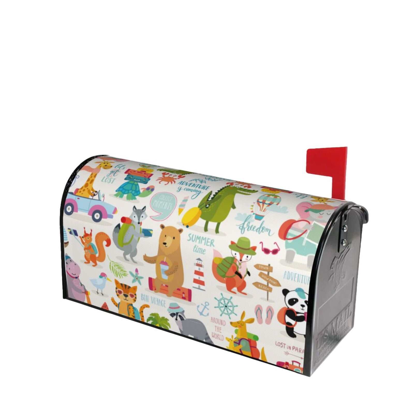 Fotbe Travel Animals Mailbox Covers Post Letter Box Cover Garden Decor ...