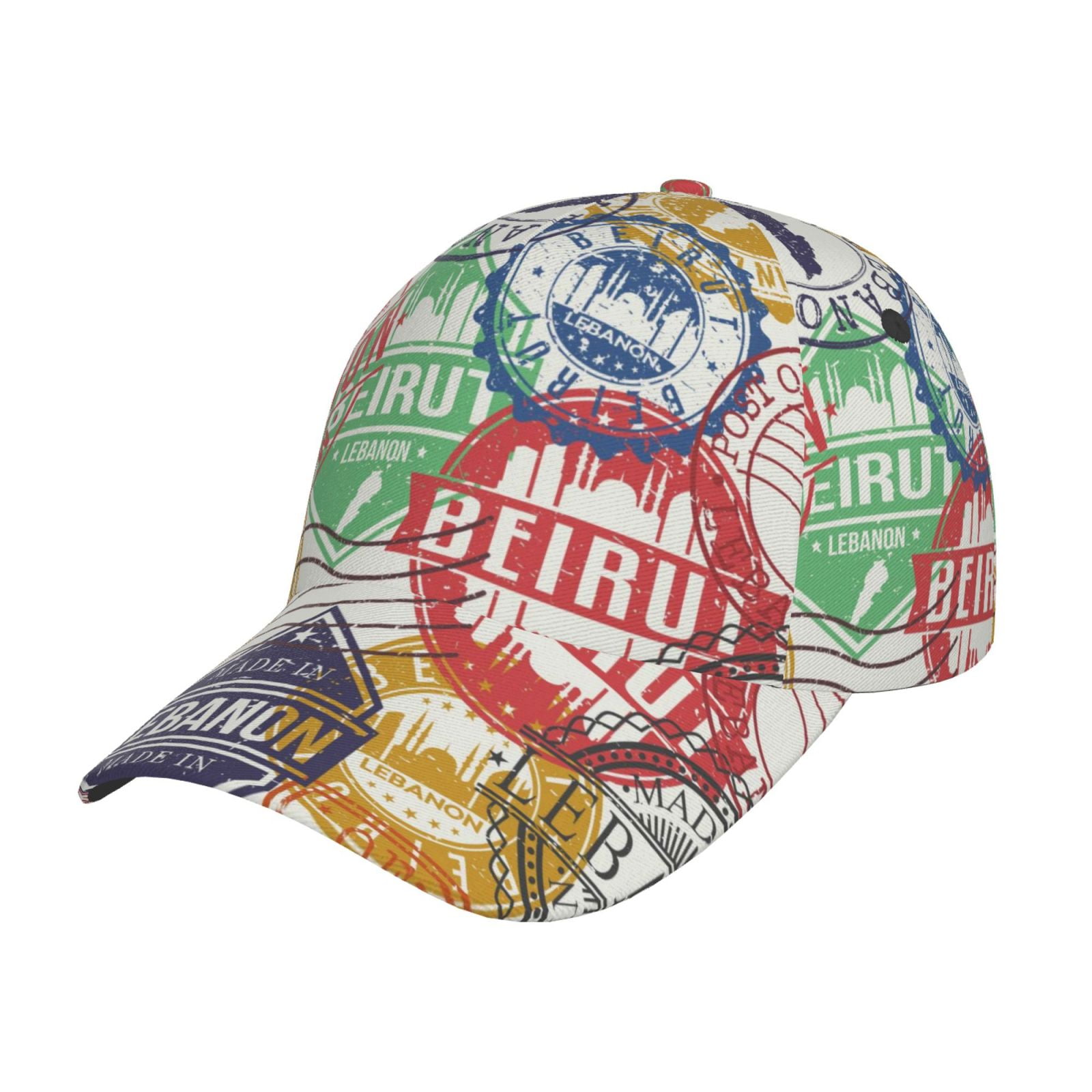 Fotbe Travel Stamp Baseball Cap, Travel Stamp Print Dad Hat,Outdoor Hat ...