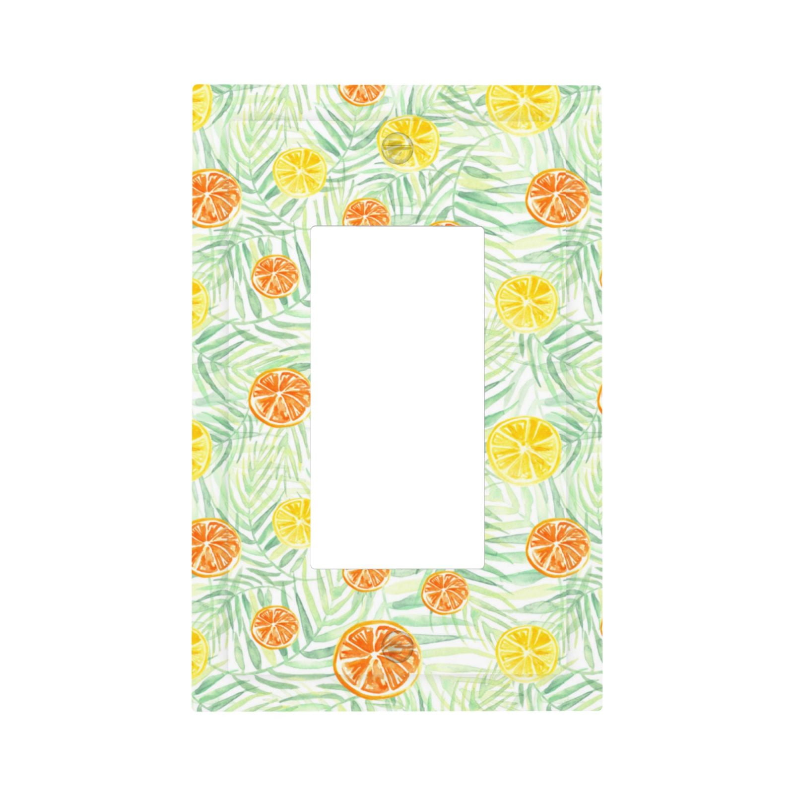 Fotbe Tree Palms Lemon Print Duplex Receptacle Wall Plate, 1-Gang 5.0 ...