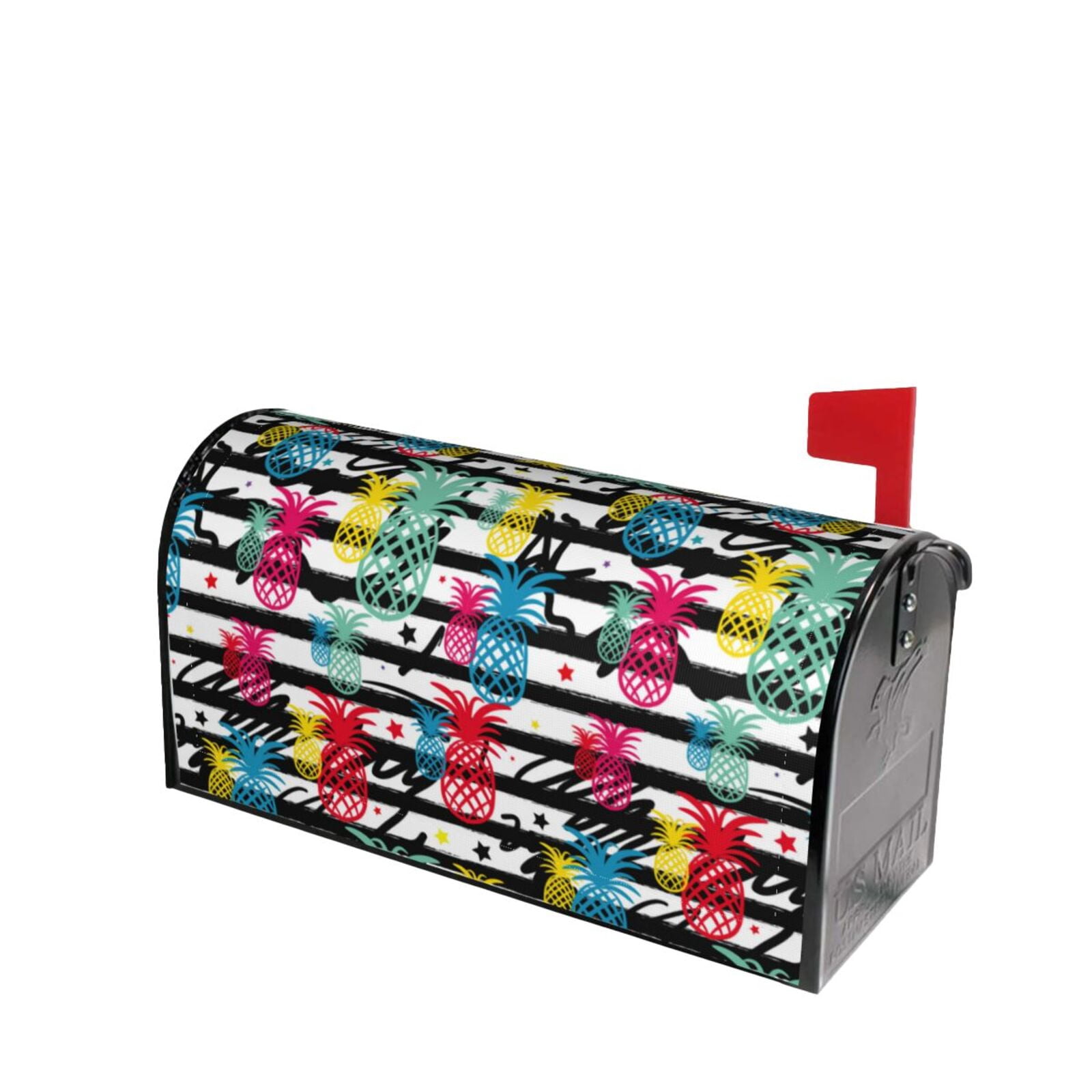 Fotbe Trendy Colorful Pineapples 1 Mailbox Covers Post Letter Box Cover ...