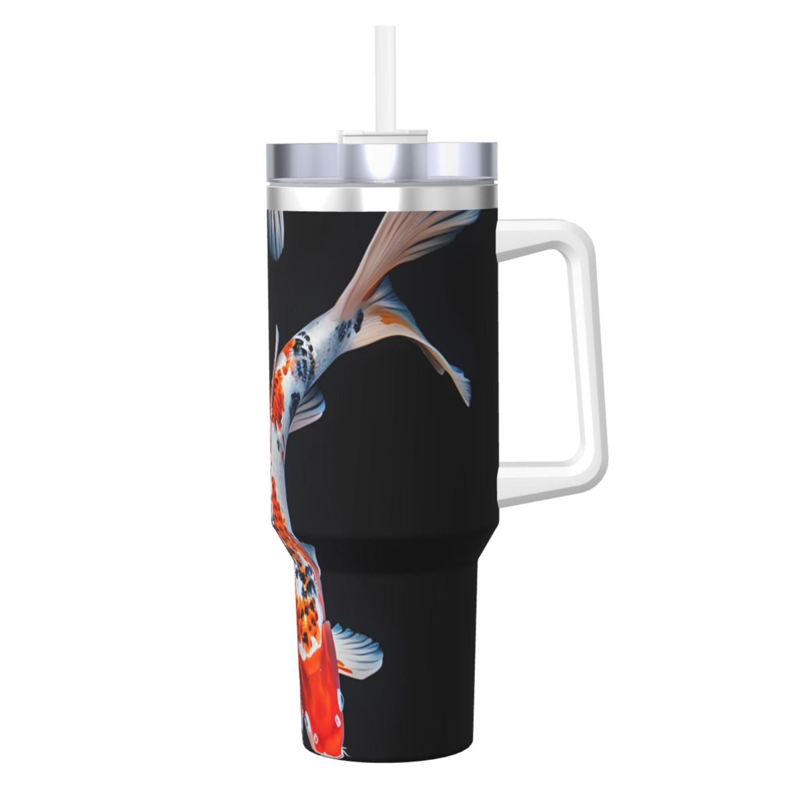 Fotbe Tricolor Koi Fish Trio Pattern 40oz Ice Bully With Handle And ...