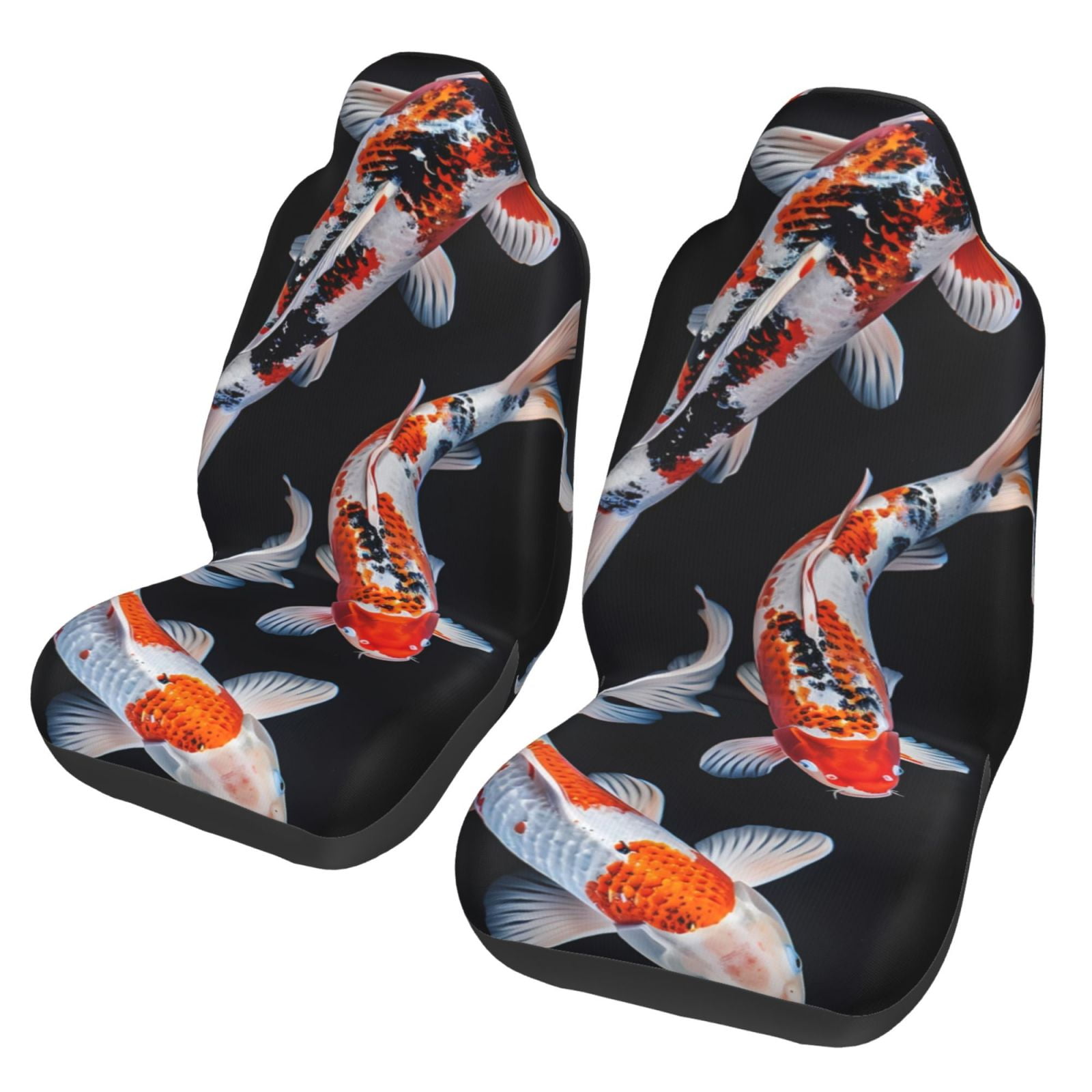 Fotbe Tricolor Koi Fish Trio Pattern Automotive Seat Covers for Cars ...
