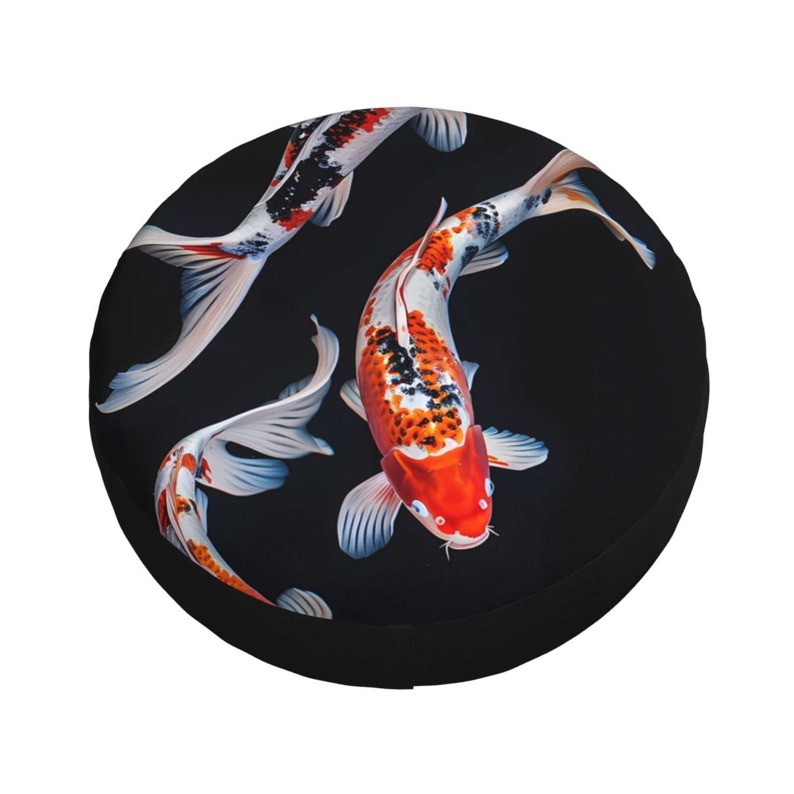 Fotbe Tricolor Koi Fish Trio Spare Tire Cover Thickening Universal Fit ...