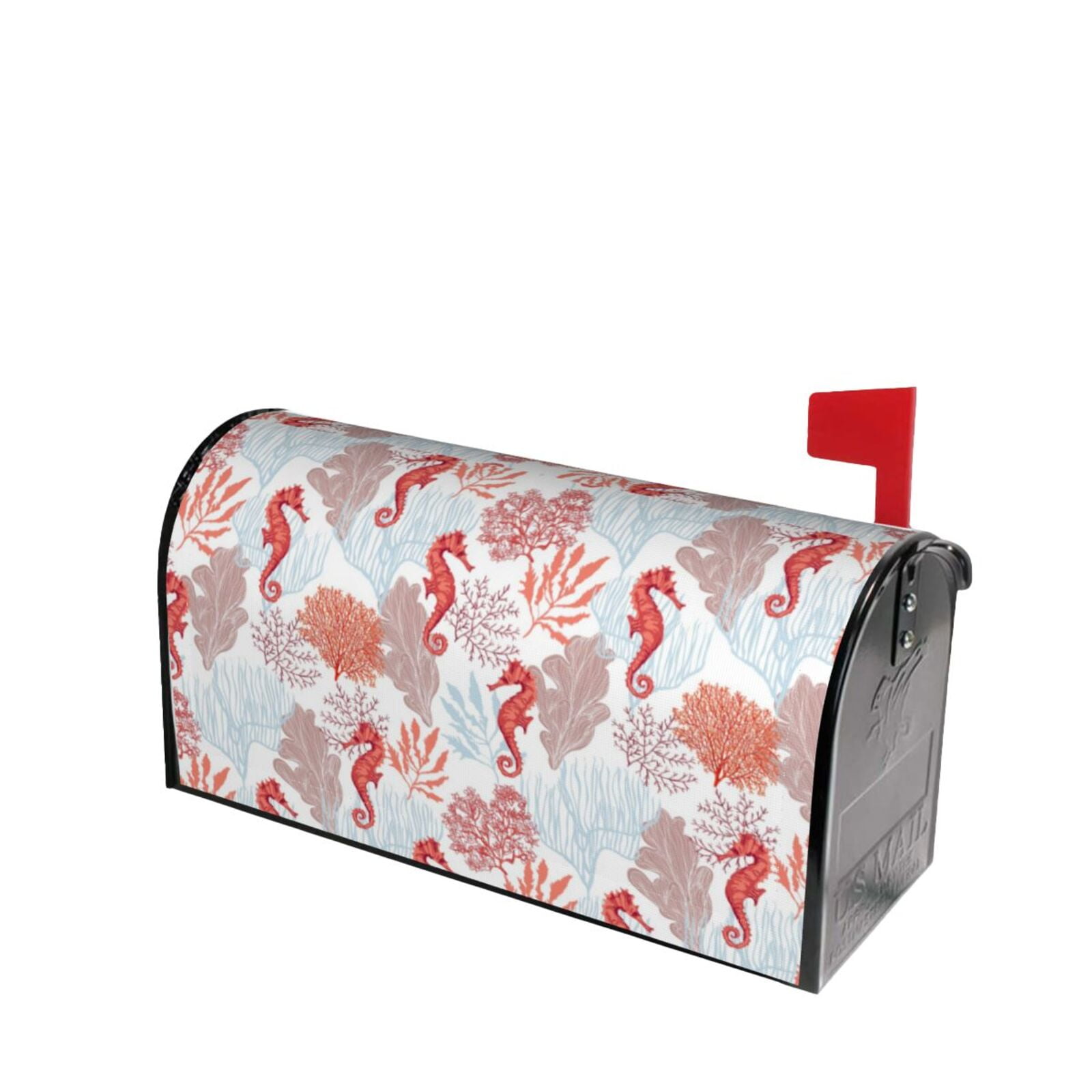 Fotbe Tropical Corals Seahorse Mailbox Covers Post Letter Box Cover ...
