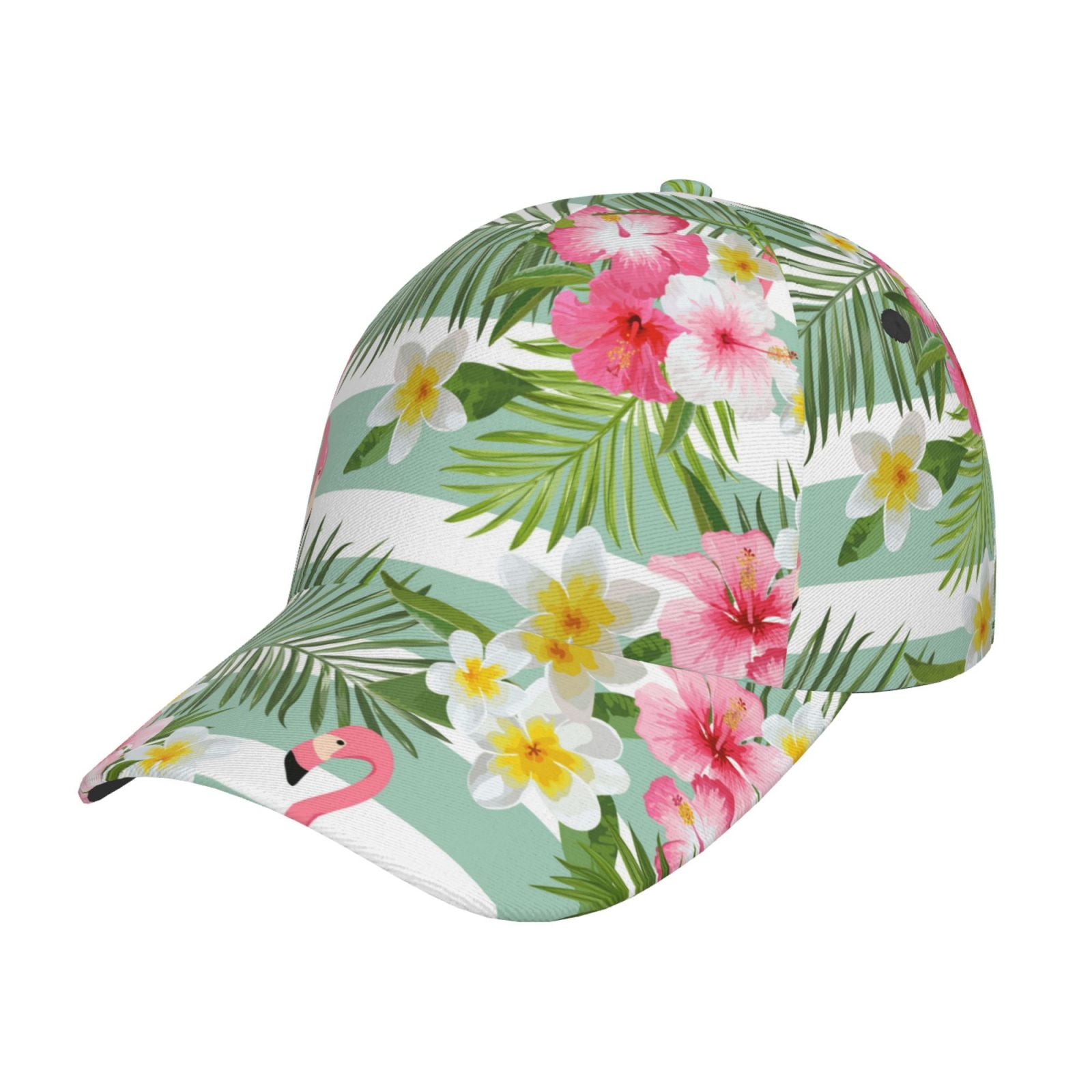Fotbe Tropical Flamingo Baseball Cap, Tropical Flamingo Print Dad Hat ...