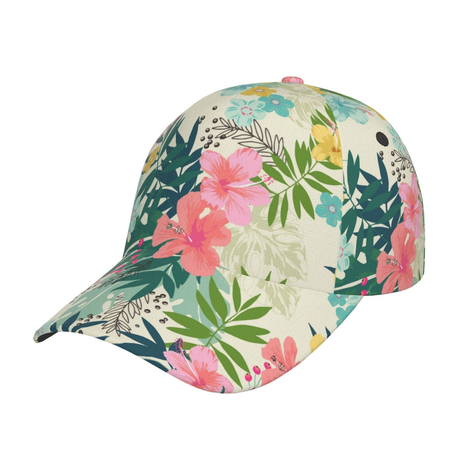 Fotbe Tropical Flowers Baseball Cap, Tropical Flowers Print Dad Hat ...
