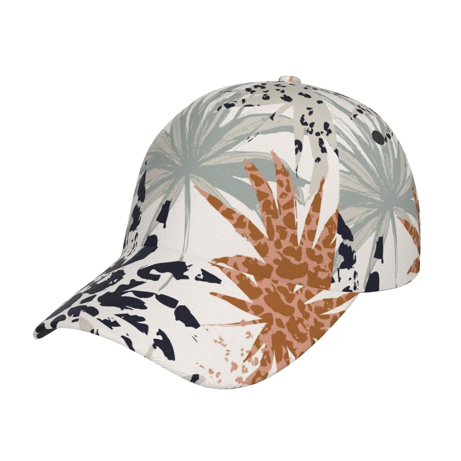 Fotbe Tropical Leaves Baseball Cap, Tropical Leaves Print Dad Hat ...