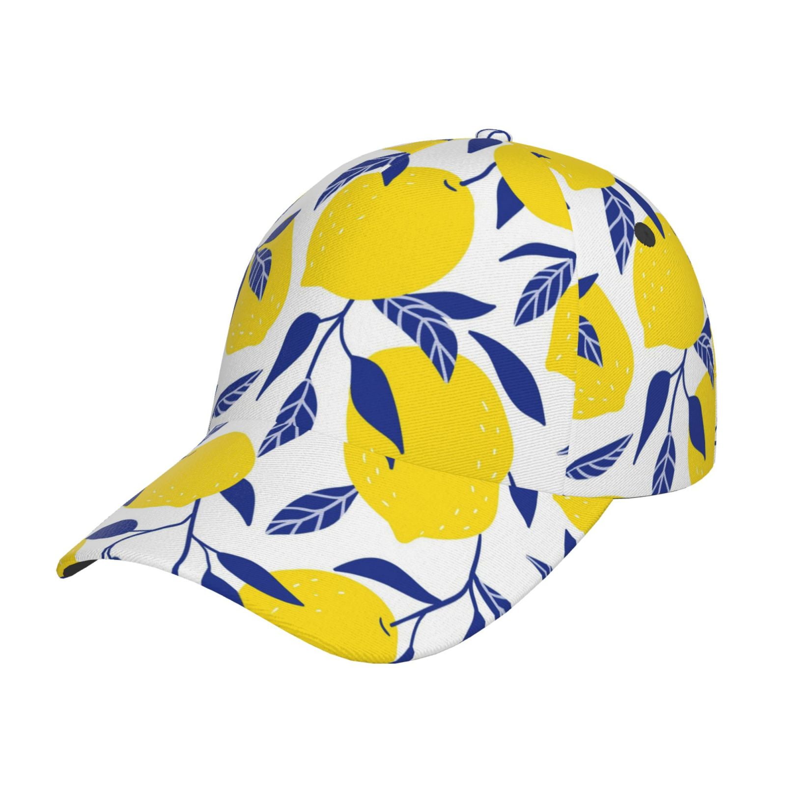 Fotbe Tropical Lemon Baseball Cap, Tropical Lemon Print Dad Hat,Outdoor ...