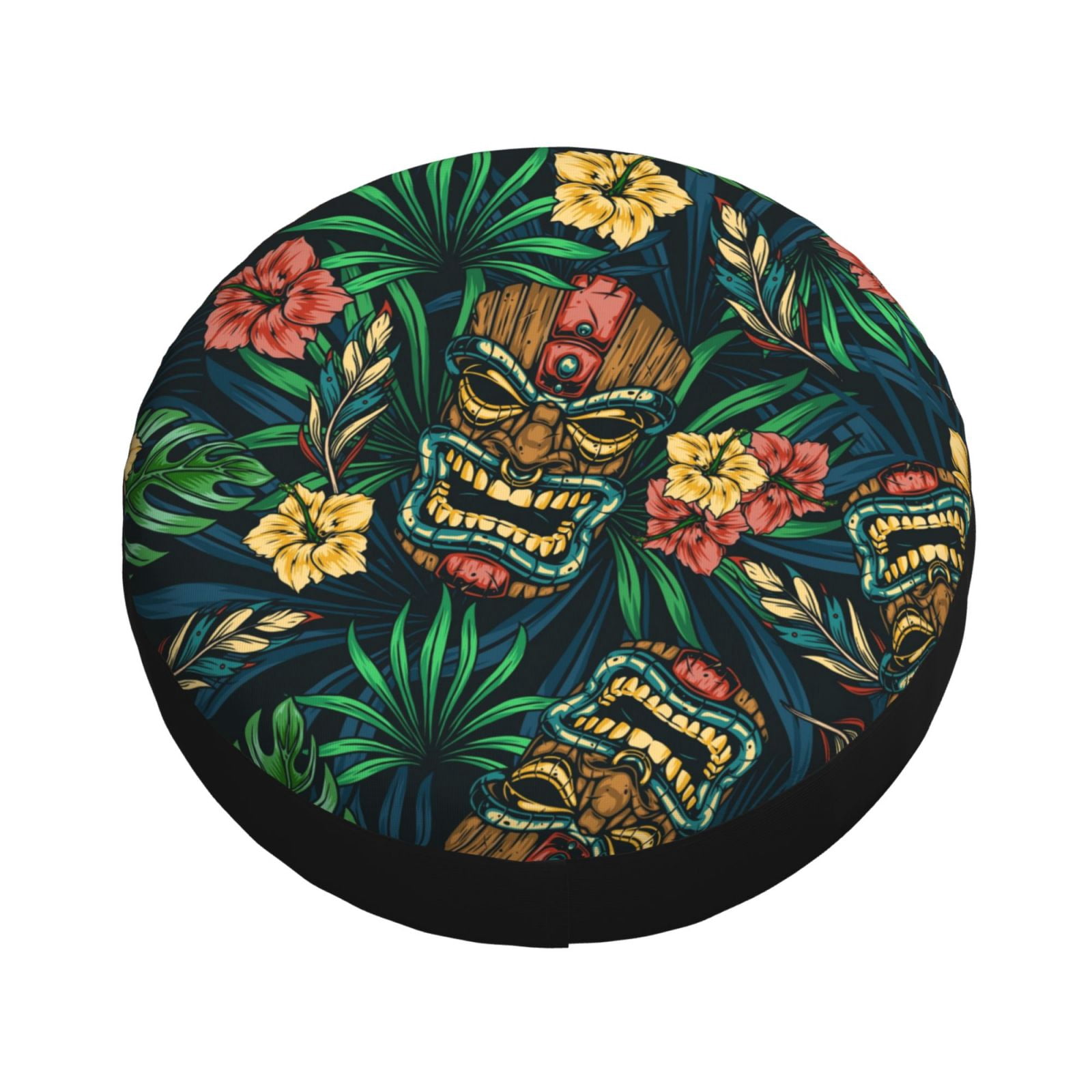 Fotbe Tropical Tribe Mask Spare Tire Cover Thickening Universal Fit for ...