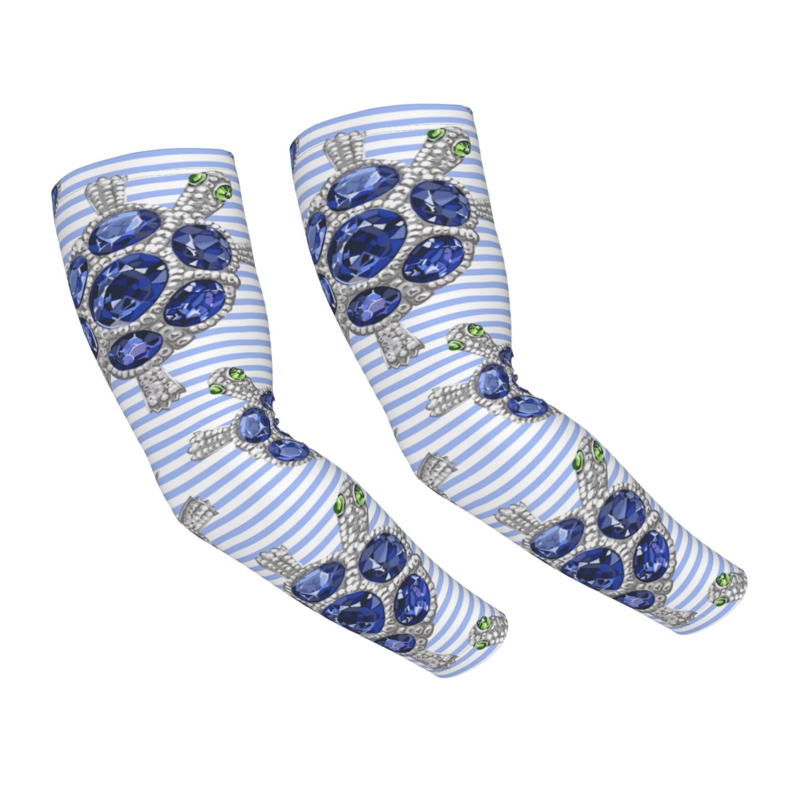 Fotbe Turtle with Blue Stones UV Sun Protection Arm Sleeves - Tattoo ...