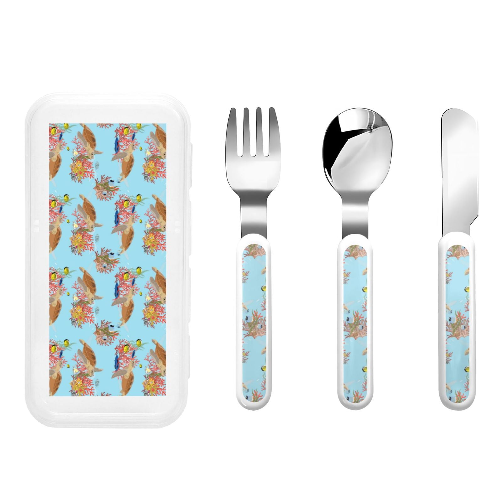 Fotbe Turtles And Corals for Stainless Steel Kids Silverware Set ...