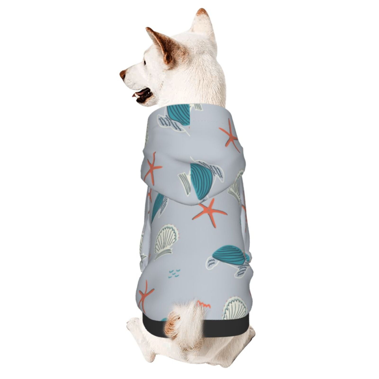 Fotbe Turtles And Shells Print Small Dog Sweater Hoodies Pet Grey ...