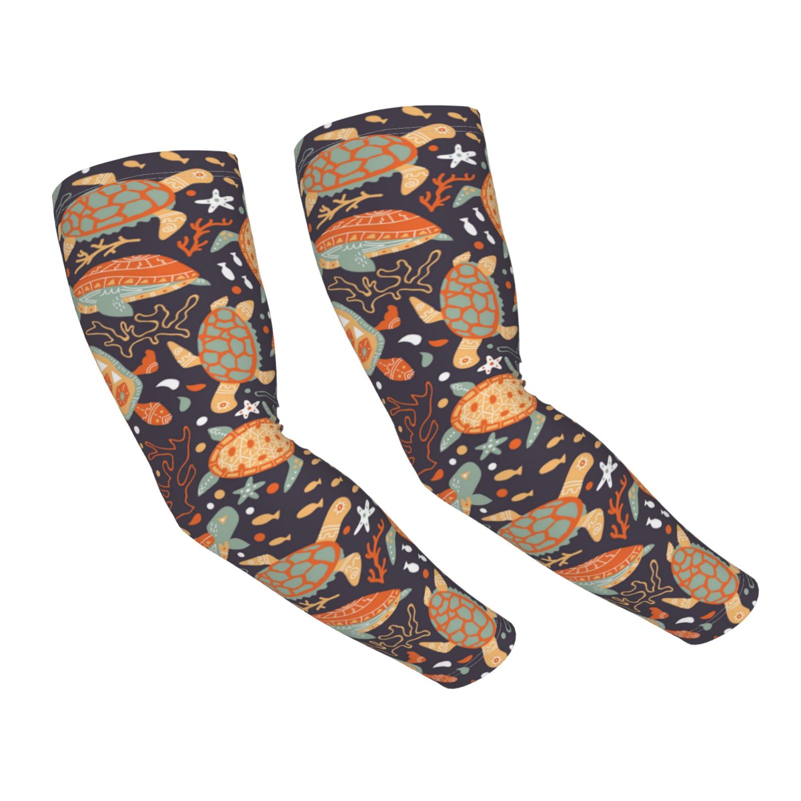 Fotbe Turtles and Sea Plants UV Sun Protection Arm Sleeves - Tattoo ...