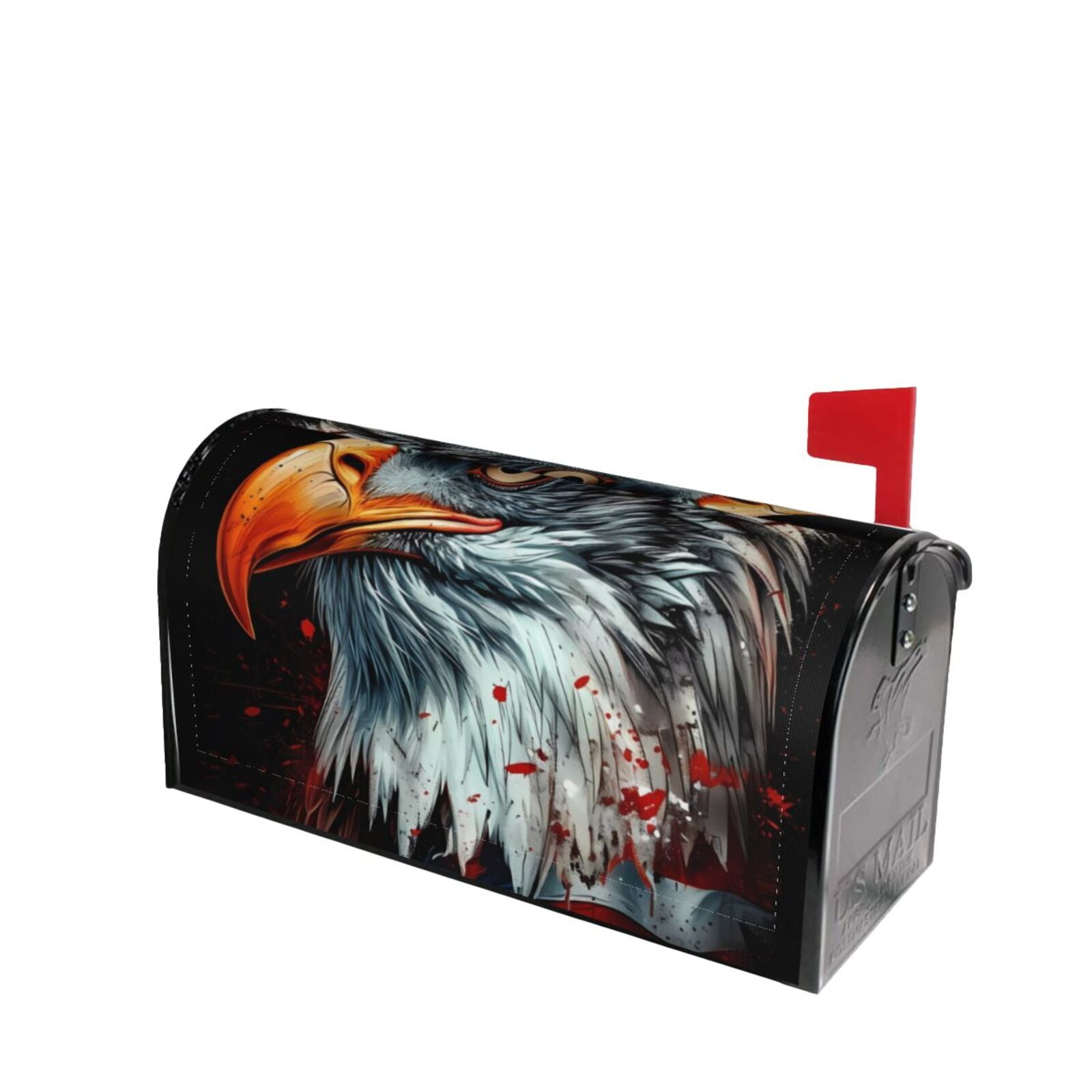 Fotbe USA Bald Eagle Mailbox Covers Post Letter Box Cover Garden Decor ...