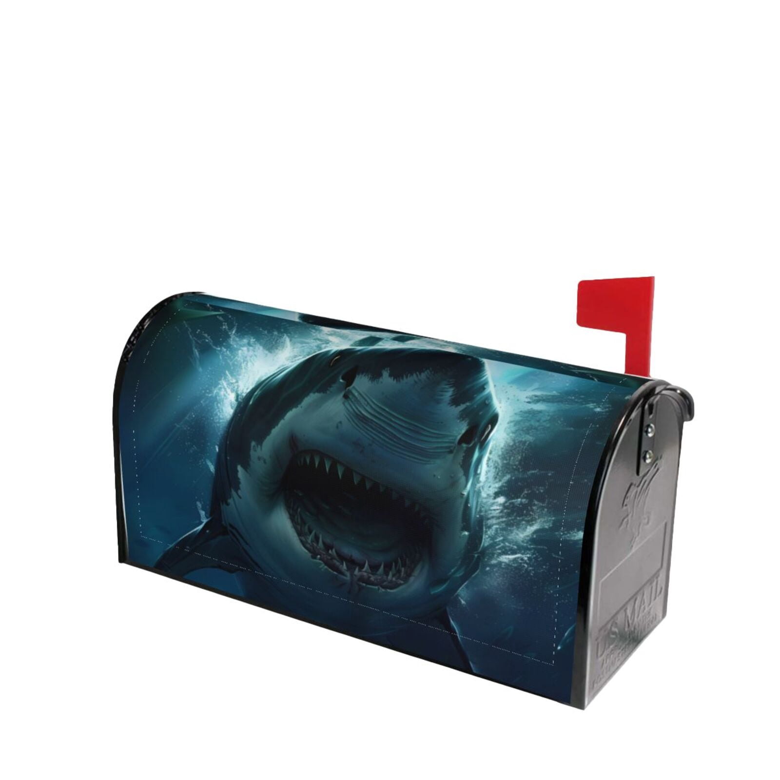 Fotbe Undersea Shark Mailbox Covers Post Letter Box Cover Garden Decor ...