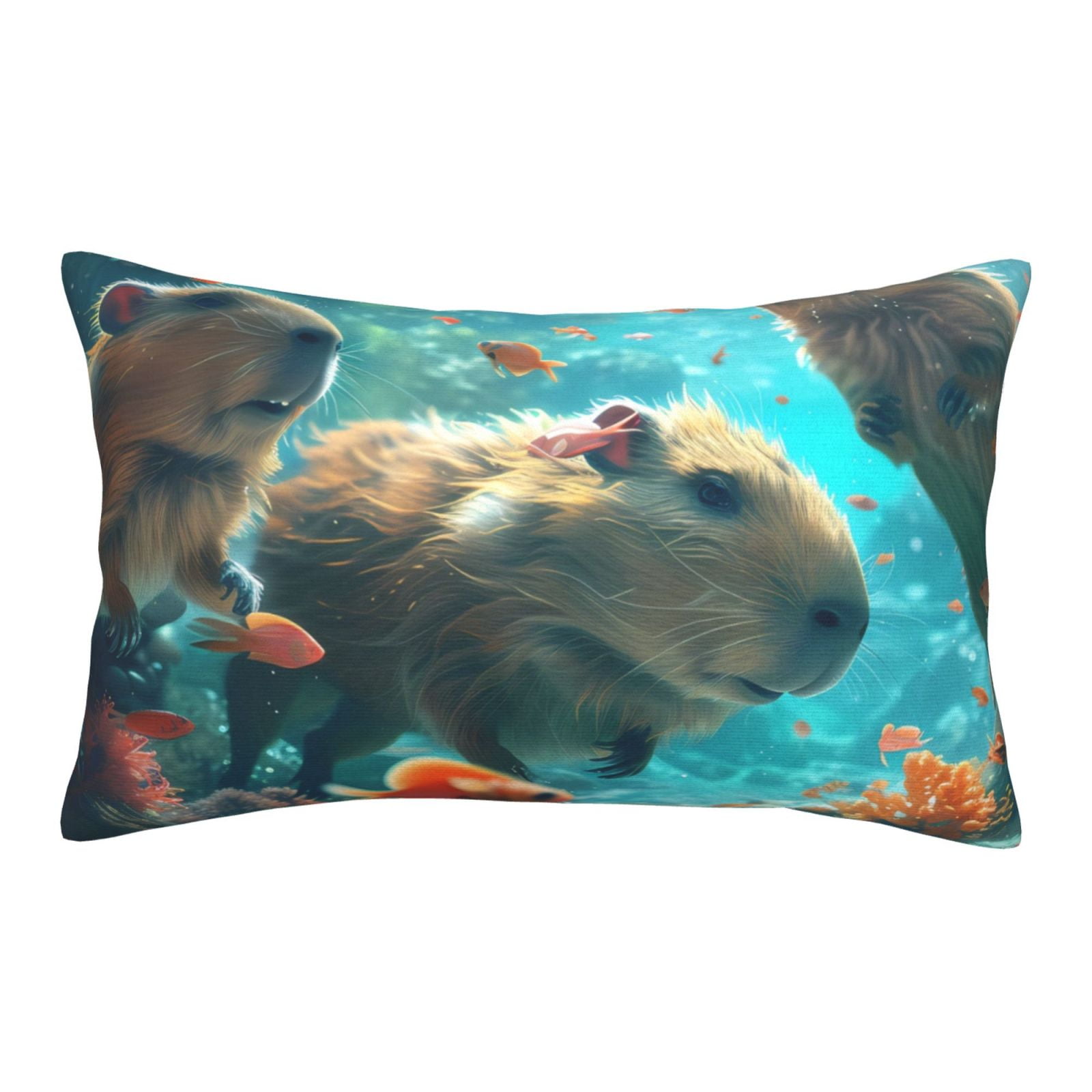 Fotbe Underwater Swimming Guinea Pig Pillow Cases - Envelope Closure ...
