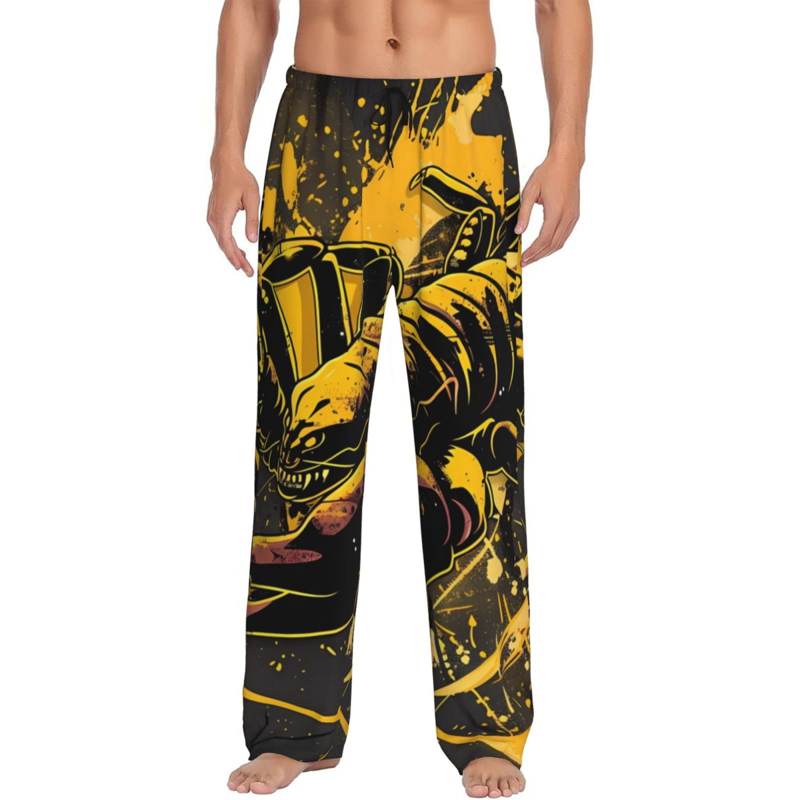Fotbe Urban Graffiti Scorpion Illustration Men's Pajama Pants,Sleepwear ...