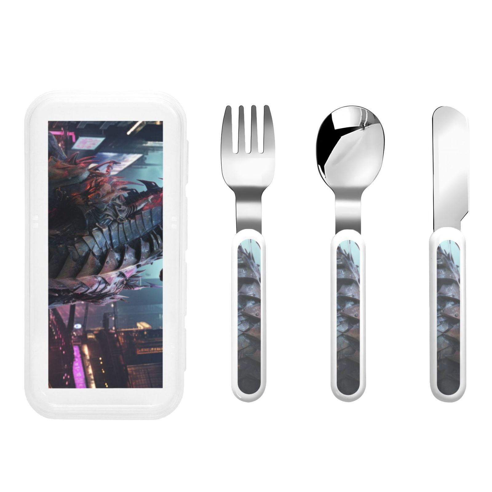 Fotbe Urban Mechanical Dragon for Stainless Steel Kids Silverware Set ...