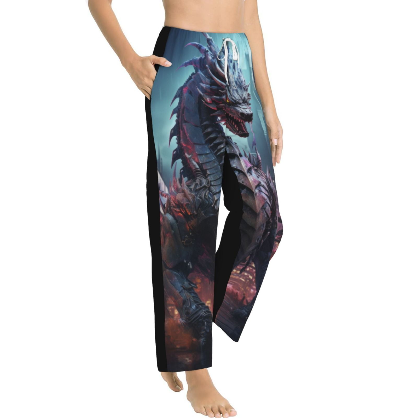 Fotbe Urban Mechanical Dragon Women's Pajama Pants,Sleepwear Pants,Pj ...