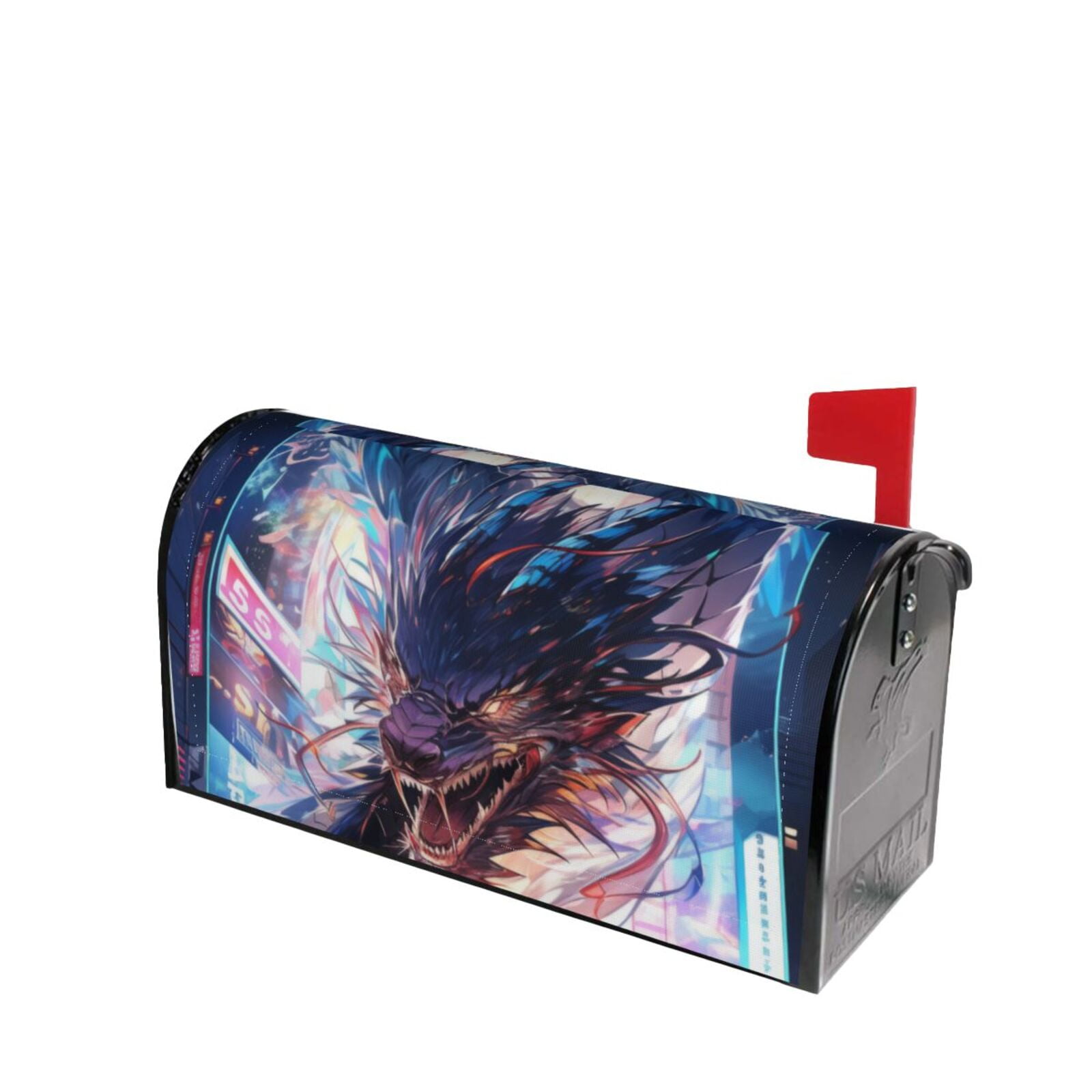 Fotbe Urban Style Colorful Dragon Mailbox Covers Post Letter Box Cover ...