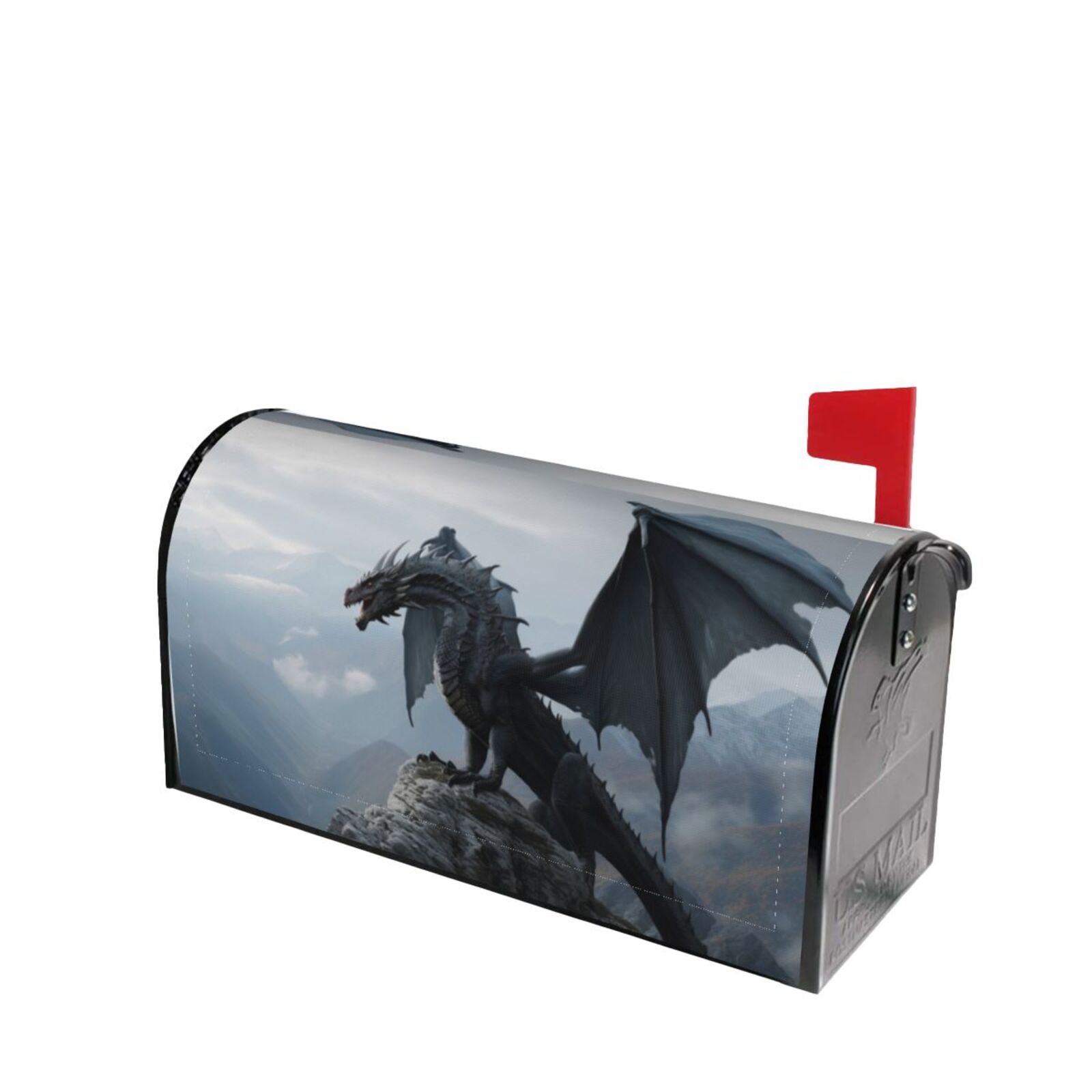 Fotbe Valley Gray Dragon Mailbox Covers Post Letter Box Cover Garden ...