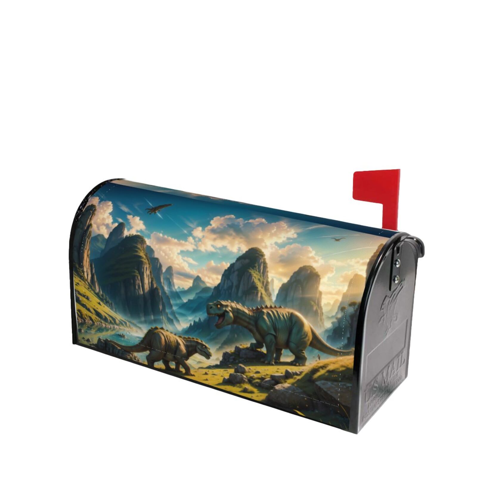 Fotbe Valley River Dinosaur Mailbox Covers Post Letter Box Cover Garden ...