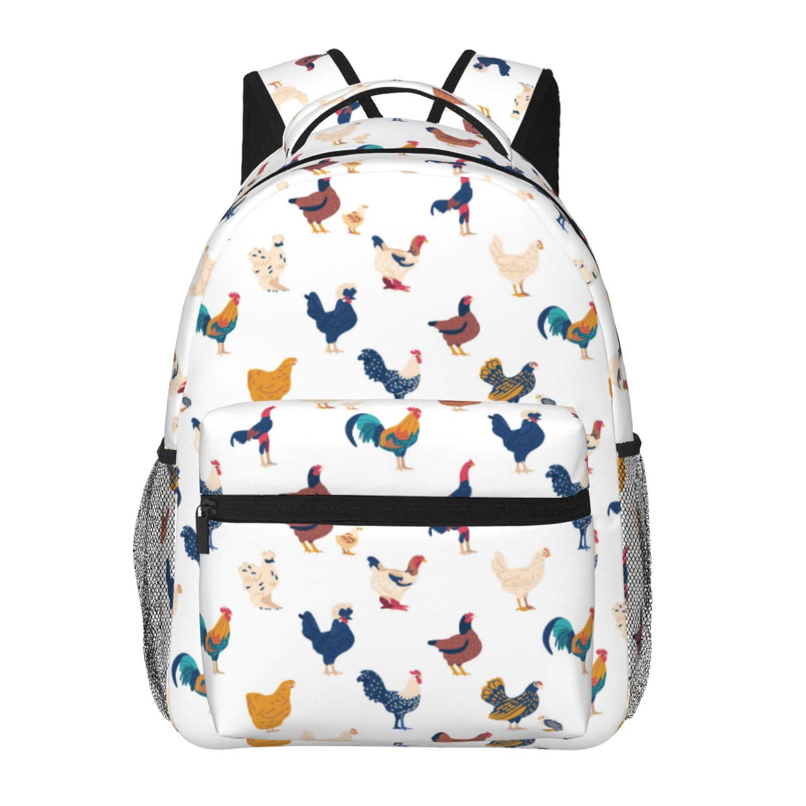 Fotbe Various Rooster Pattern Casual Backpack for School, Travel, and ...